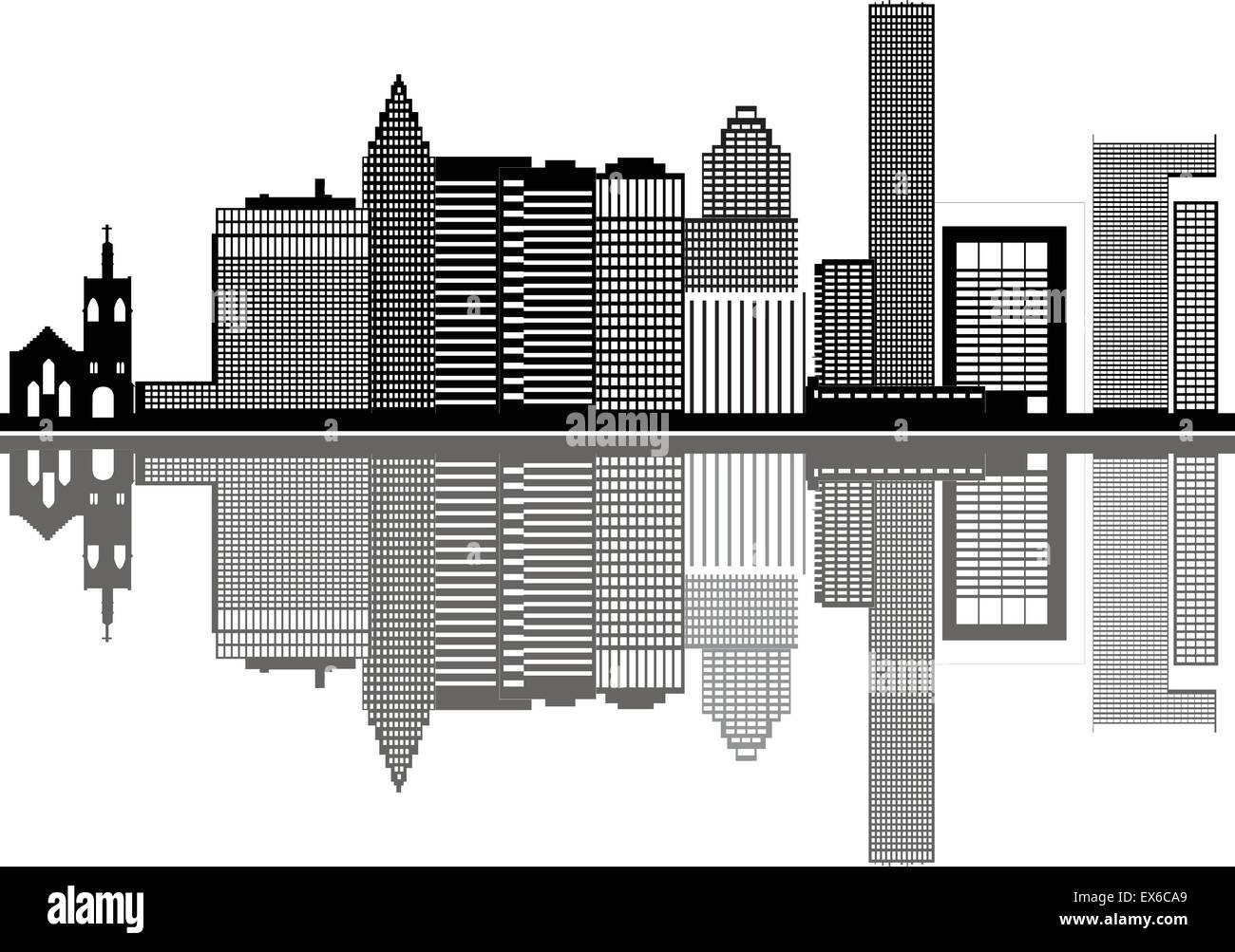 skyline of the city houston Stock Vector Image & Art - Alamy