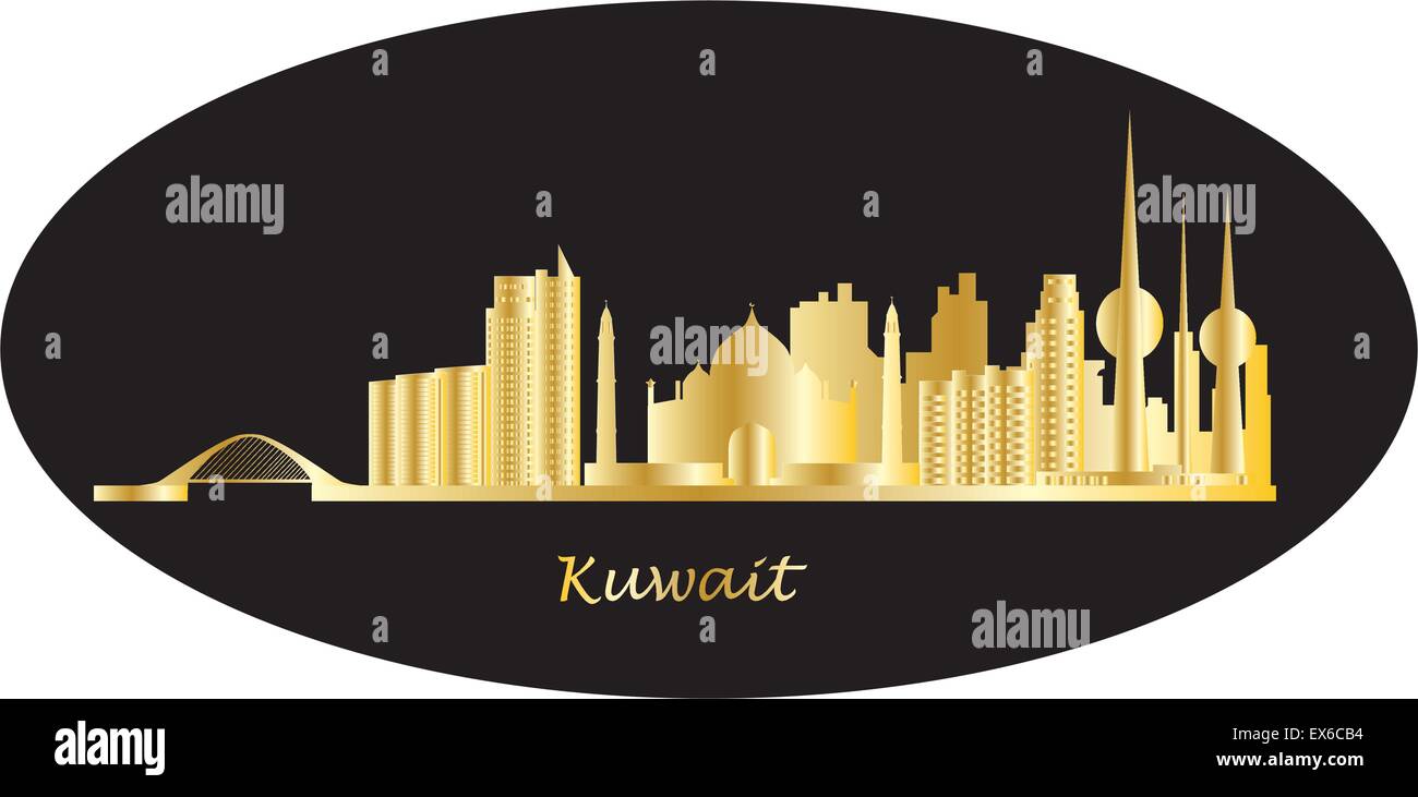 skyline of the city kuwait Stock Vector Image & Art - Alamy