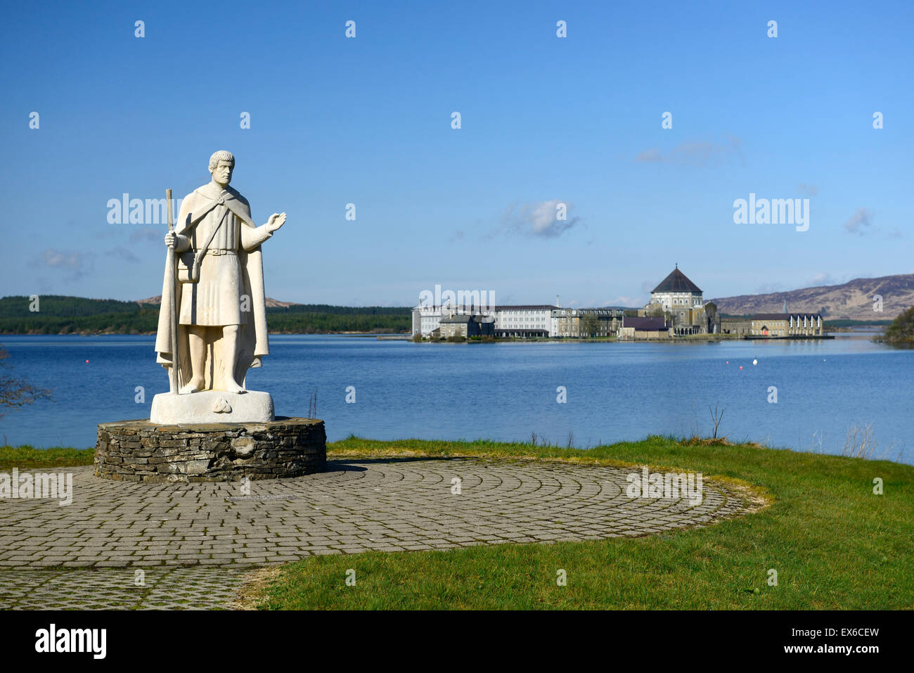 lough derg Saint Patrick statue pilgrimage religious religion island ...