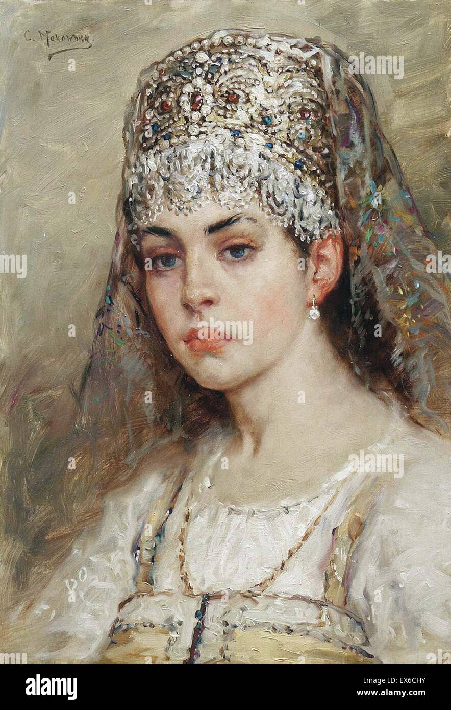 Konstantin Makovsky Boyaryshnya Stock Photo - Alamy