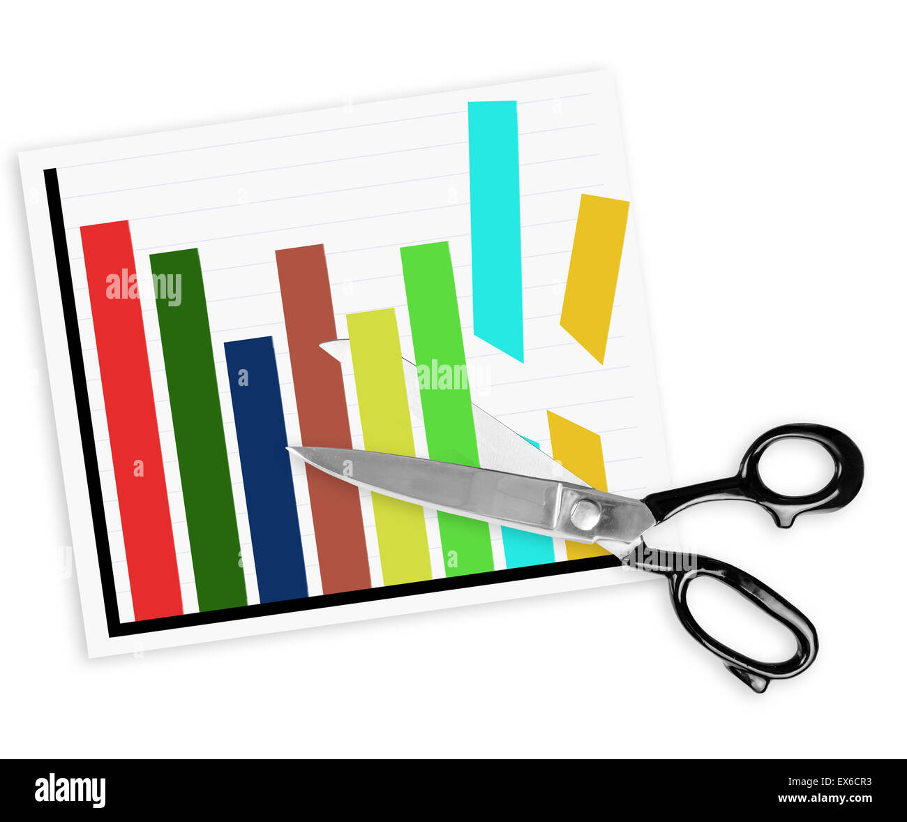 Scissors slashing budget Stock Photo - Alamy