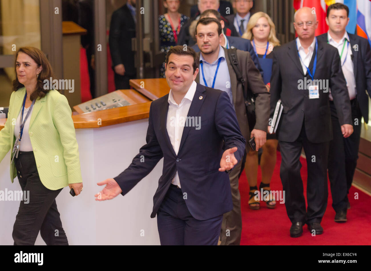 Brussels, Belgium. 07th July, 2015. Greece Prime Minister Alexis ...