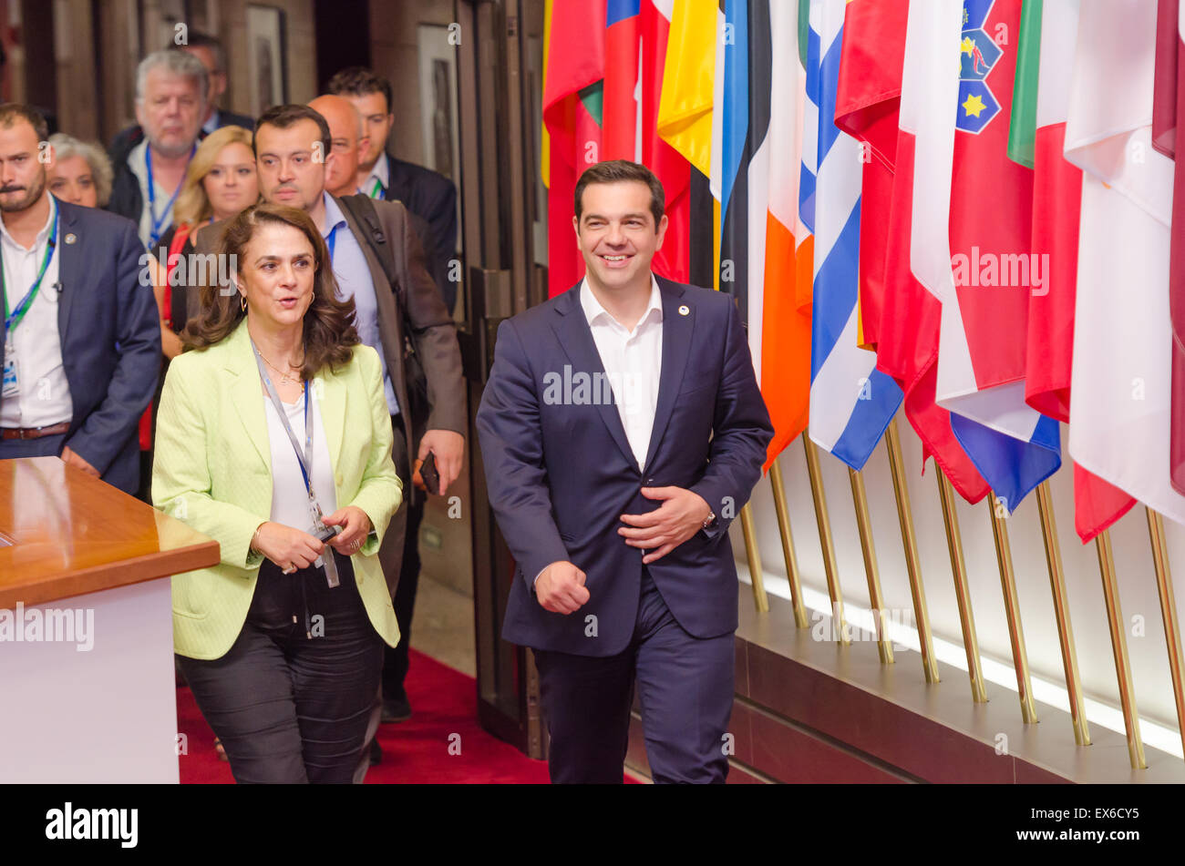 Brussels, Belgium. 07th July, 2015. Greece Prime Minister Alexis ...