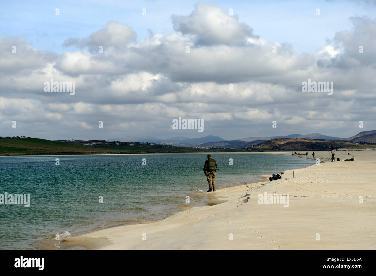 men fisherman fishermen fish fishing maghera strand beach donegal tidal ...