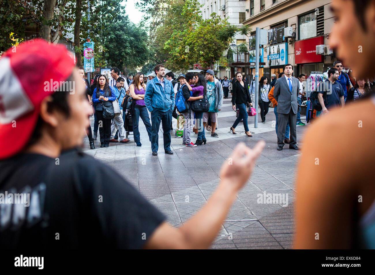 Santiago shopping district hi-res stock photography and images - Alamy