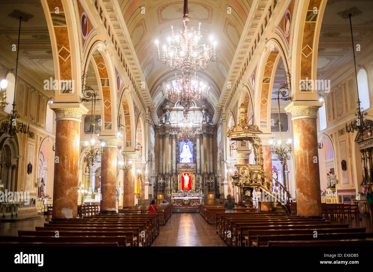 Basilica de la Merced, interior, Santiago. Chile Stock Photo - Alamy