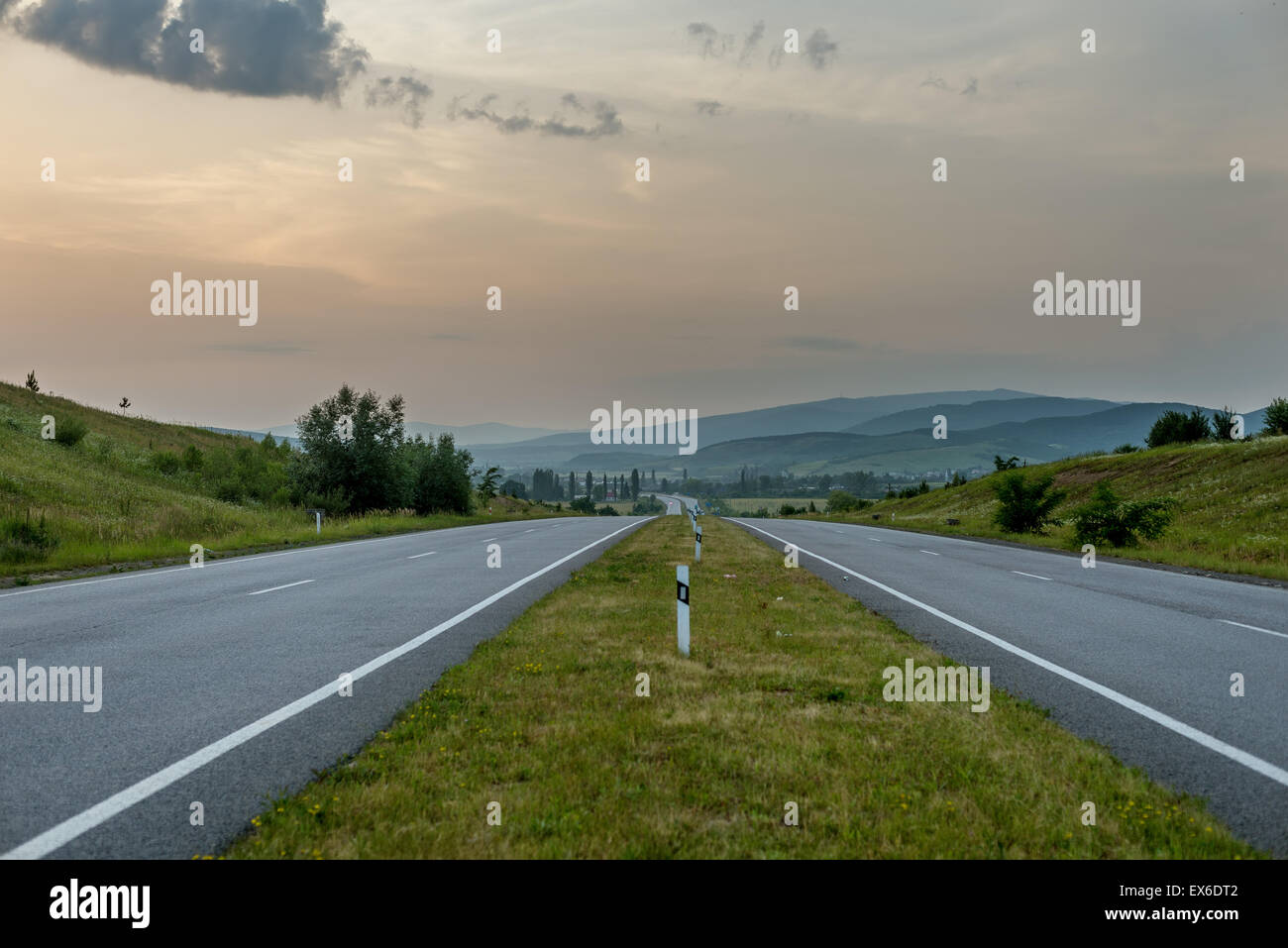 Empty road. Landscape Stock Photo - Alamy