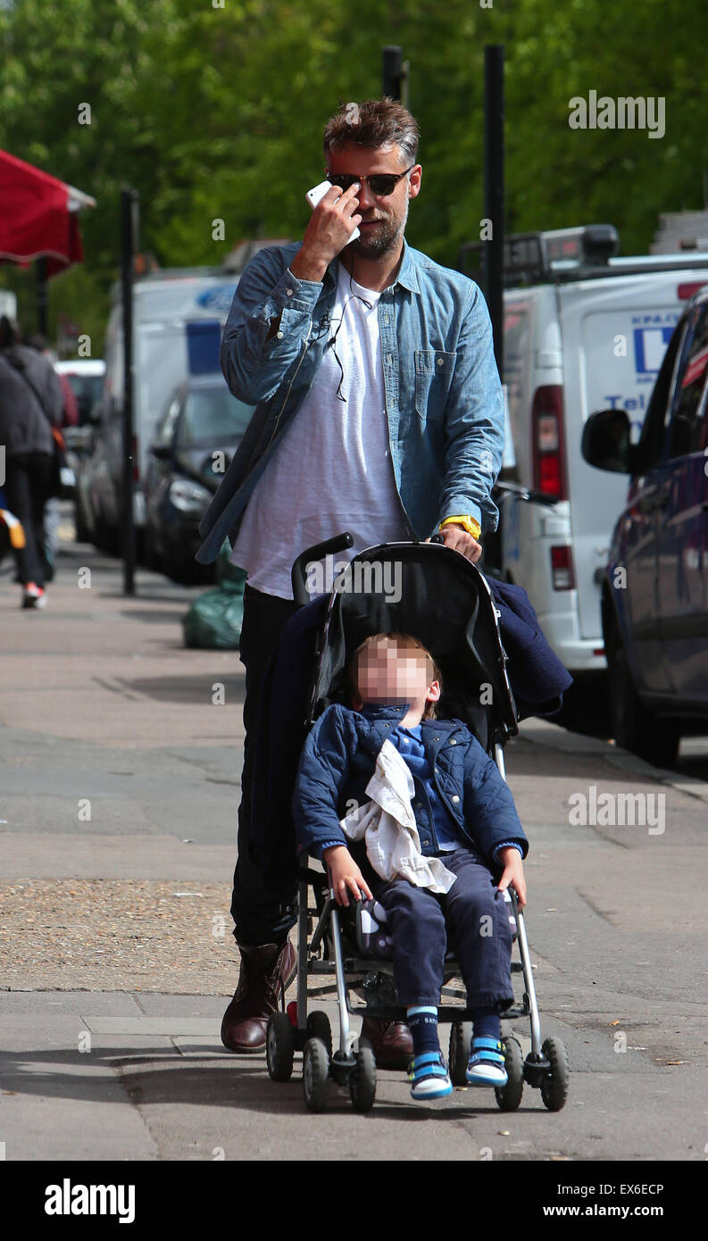 Richard Bacon takes his son Arthur out in his pushchair Featuring ...