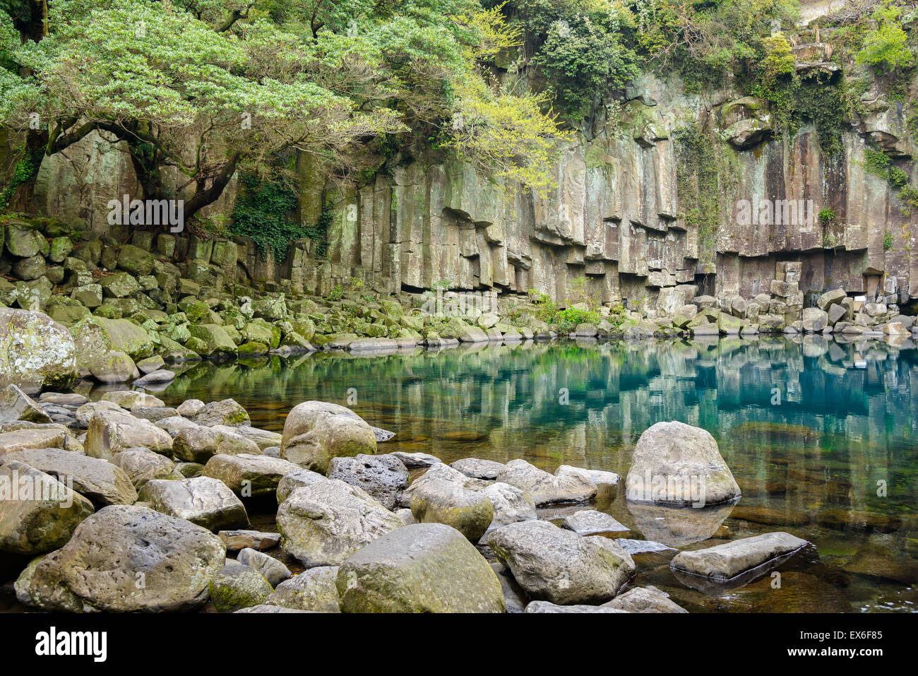 Cheonjeyeon No. 1 cascade. Cheonjeyoen falls (means the pond of God ...