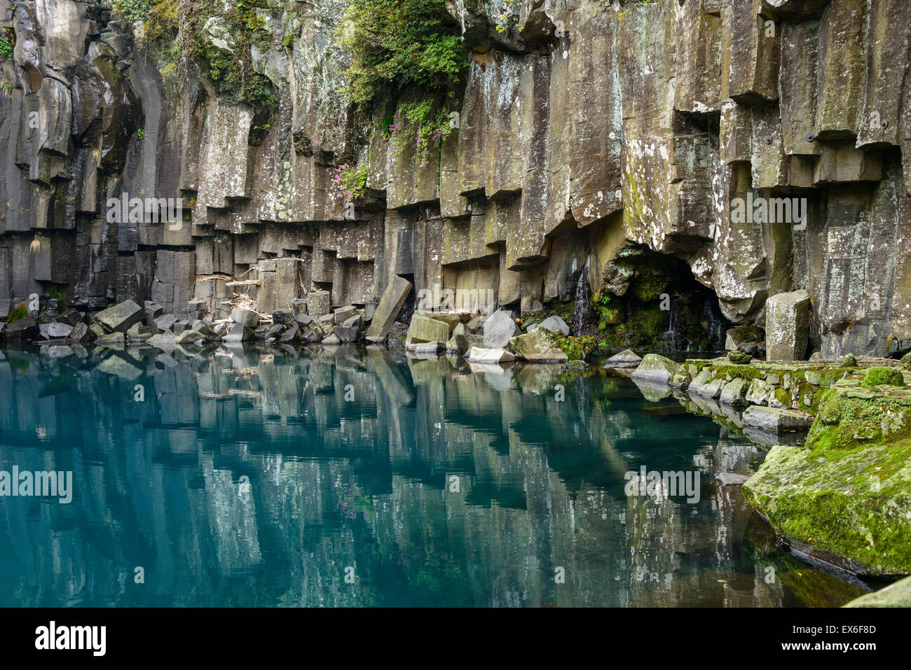 Cheonjeyeon No. 1 cascade. Cheonjeyoen falls (means the pond of God ...