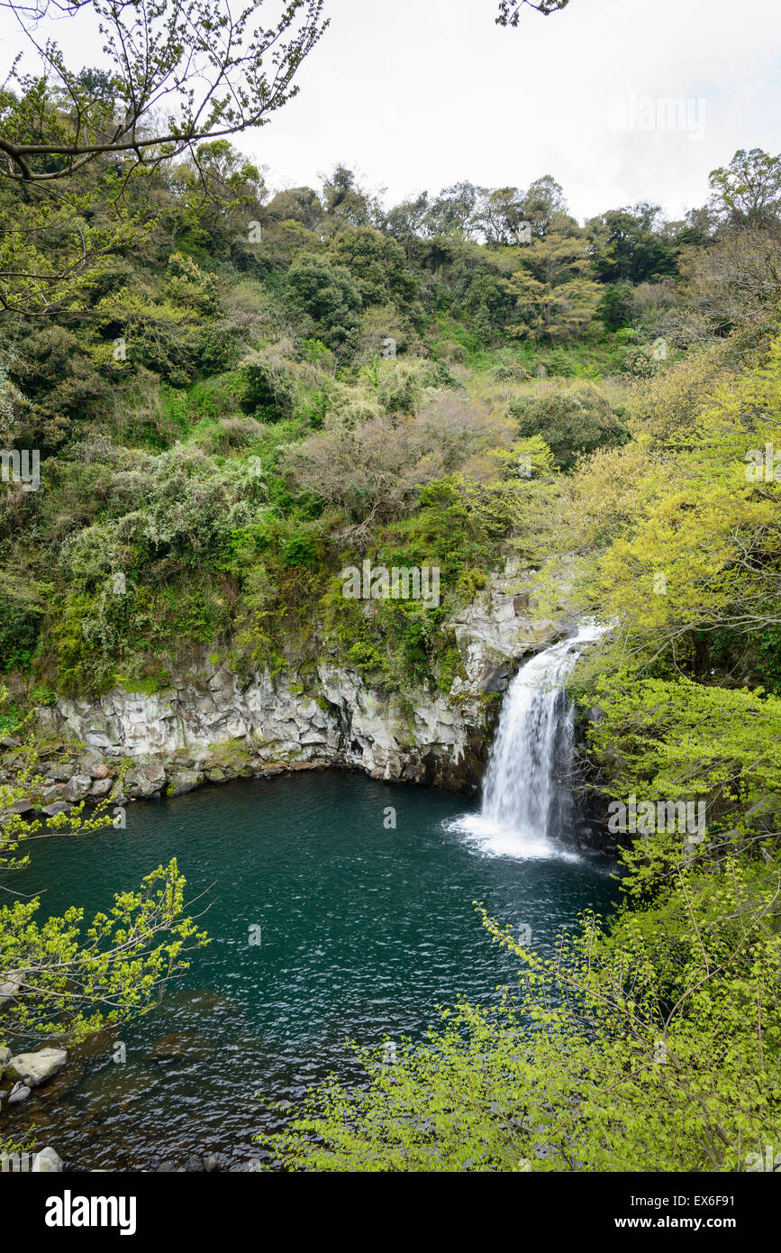 Cheonjeyeon No. 3 cascade. Cheonjeyoen falls (means the pond of God ...