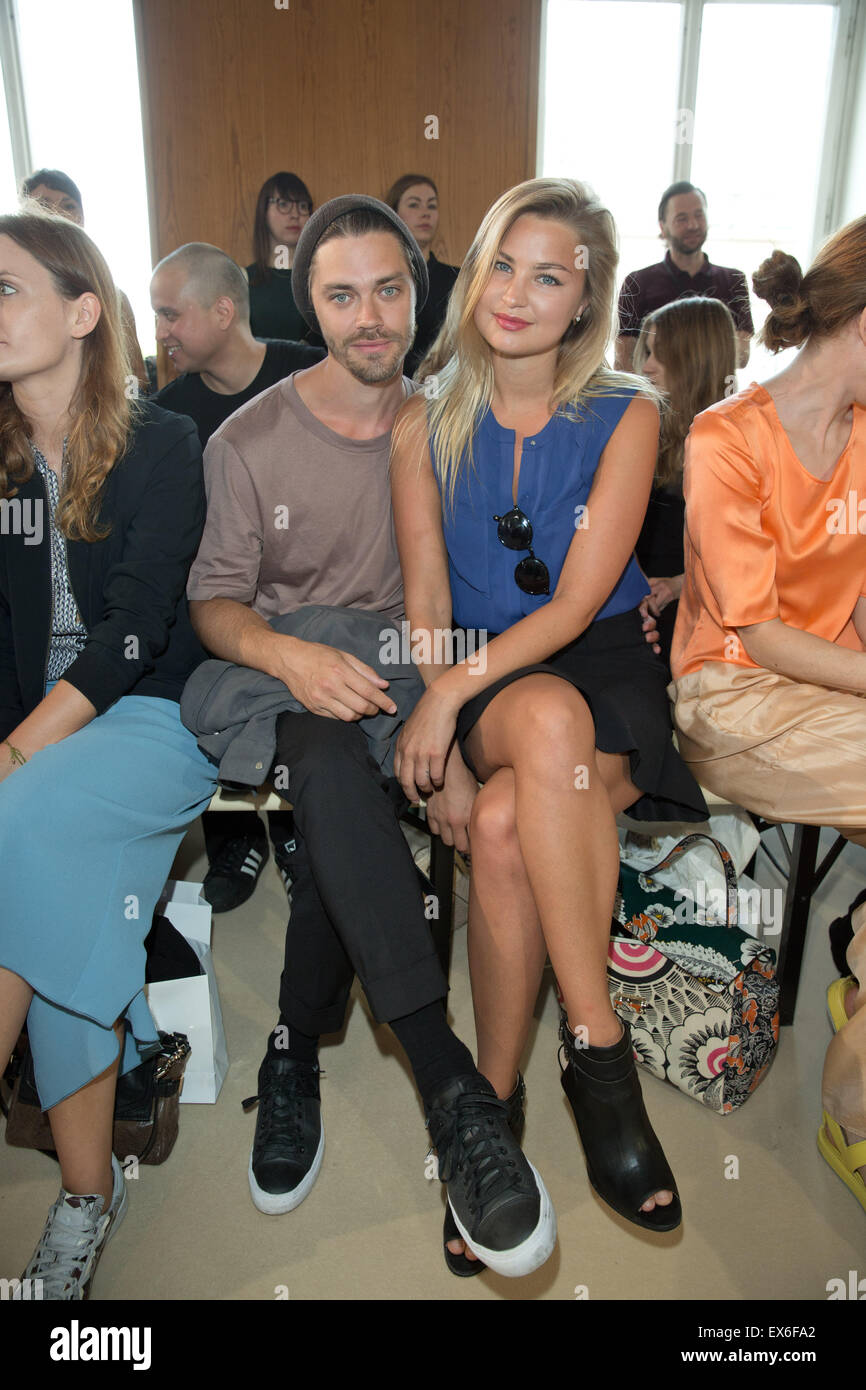 Berlin, Germany. 08th July, 2015. Actor Tom Payne and partner Jennifer ...