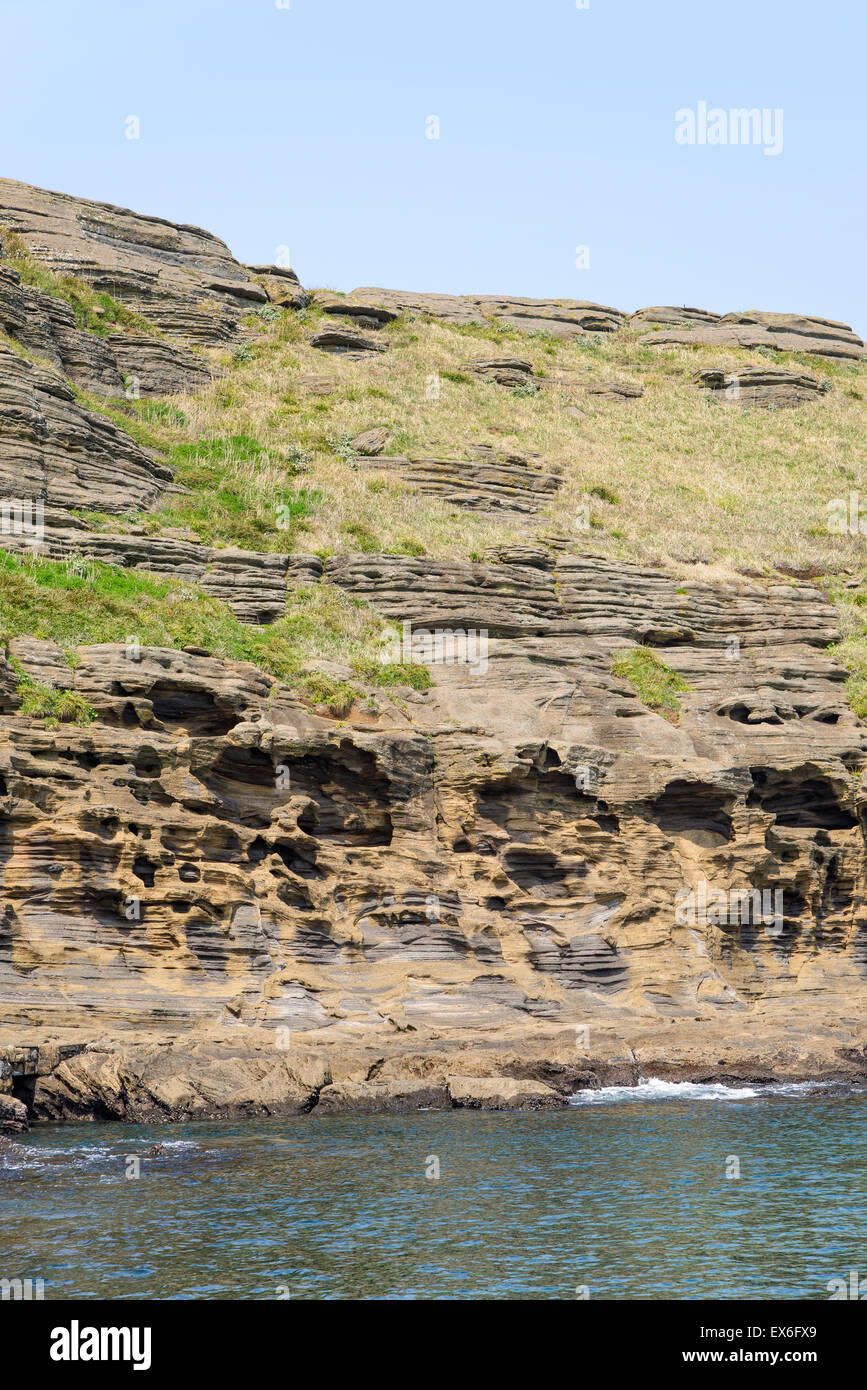 Yongmeori Coast(Dragon head coast), a tourist attraction famous for ...