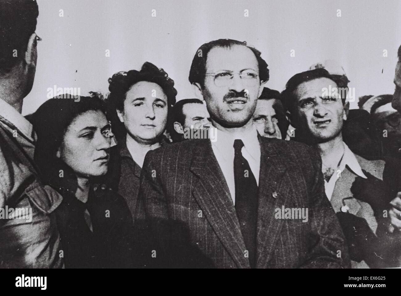 Menachem Begin with underground fighters on the 'Altalena' anniversary ...