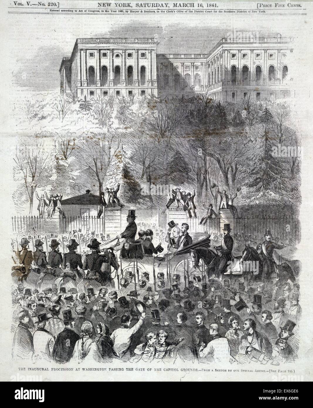 Portrait Abraham Lincoln's inauguration, March 1861 Stock Photo - Alamy