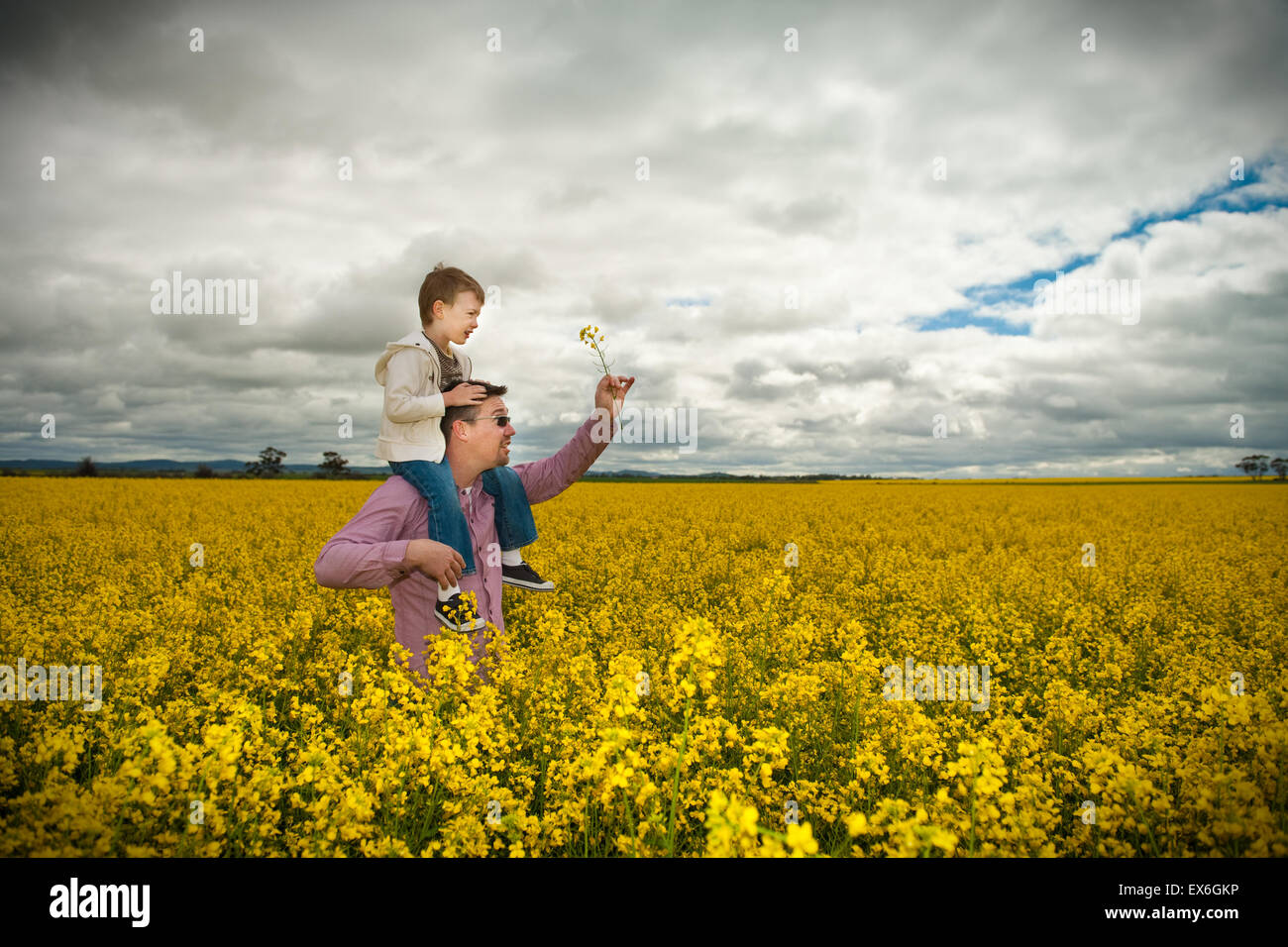 Son sitting on dads hi-res stock photography and images - Alamy