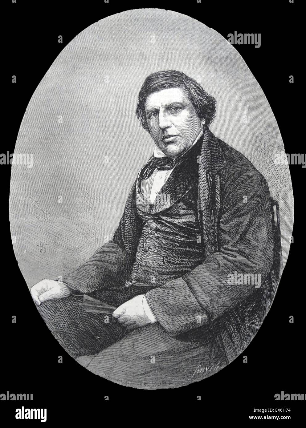 Engraving of Mr. Herbert Ingram (1811-1860) British journalist and ...