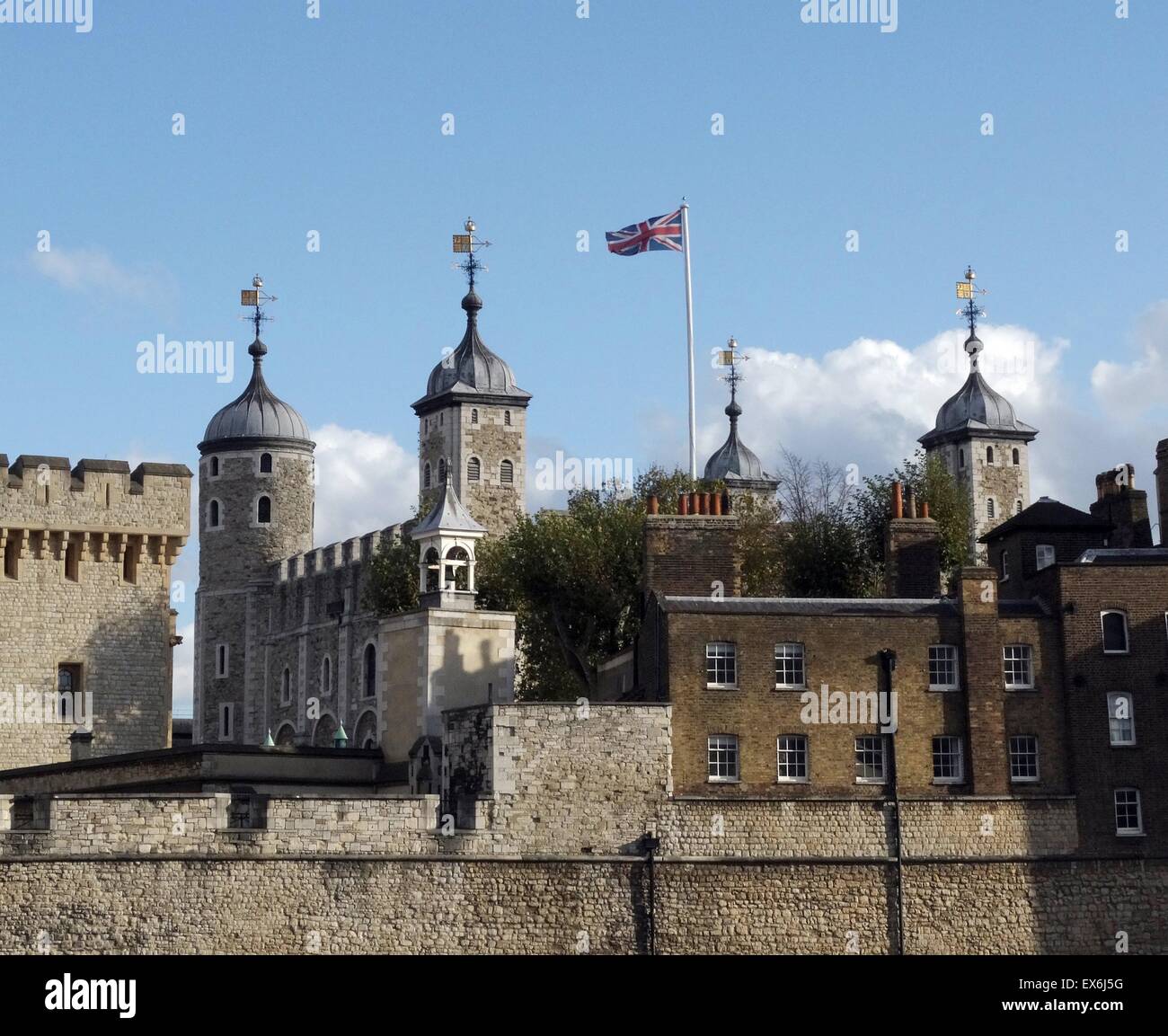 Colour photograph of the Tower of London, a historic castle located on ...