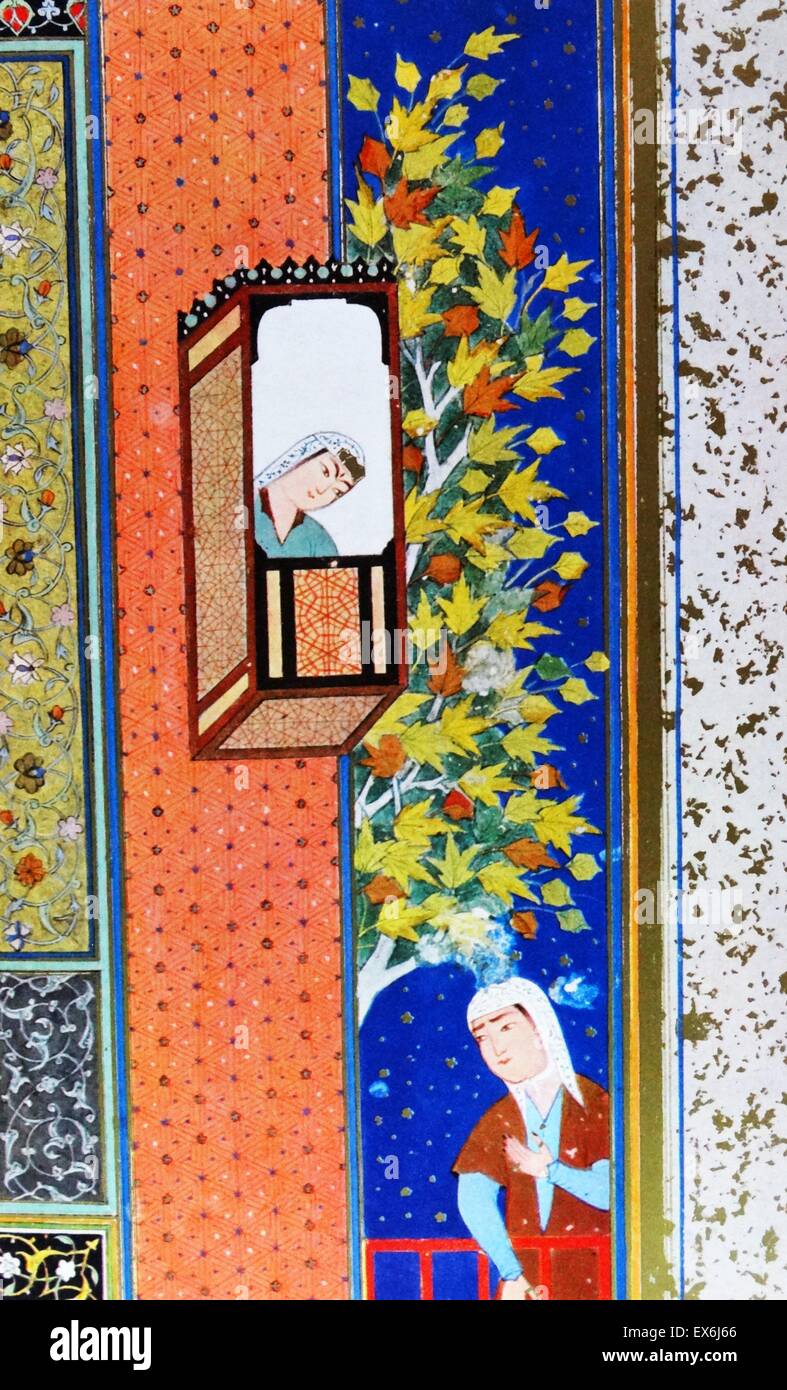 Colour illustration from 'The illuminated manuscript Khamsa of Nizami ...