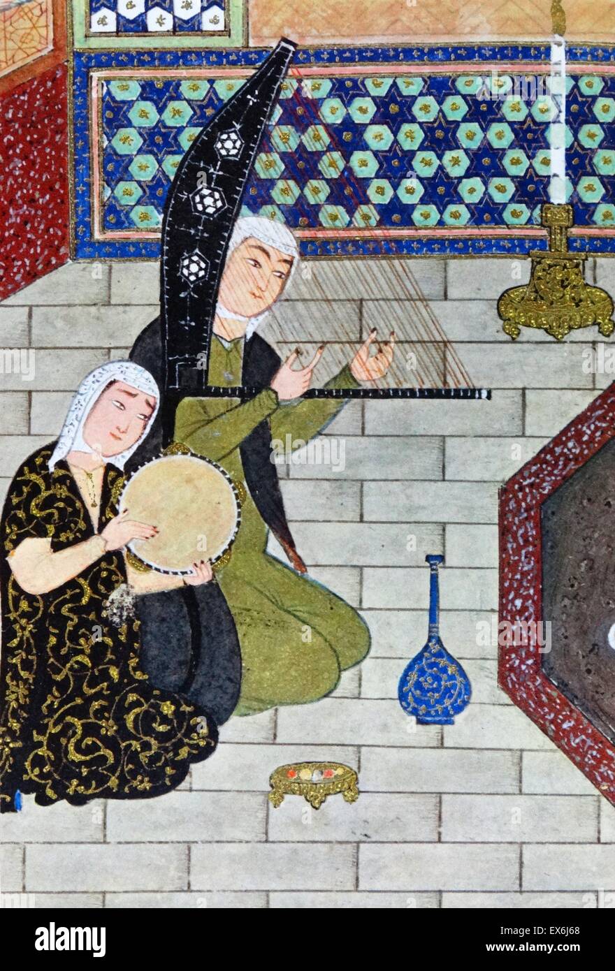 Colour illustration from 'The illuminated manuscript Khamsa of Nizami ...