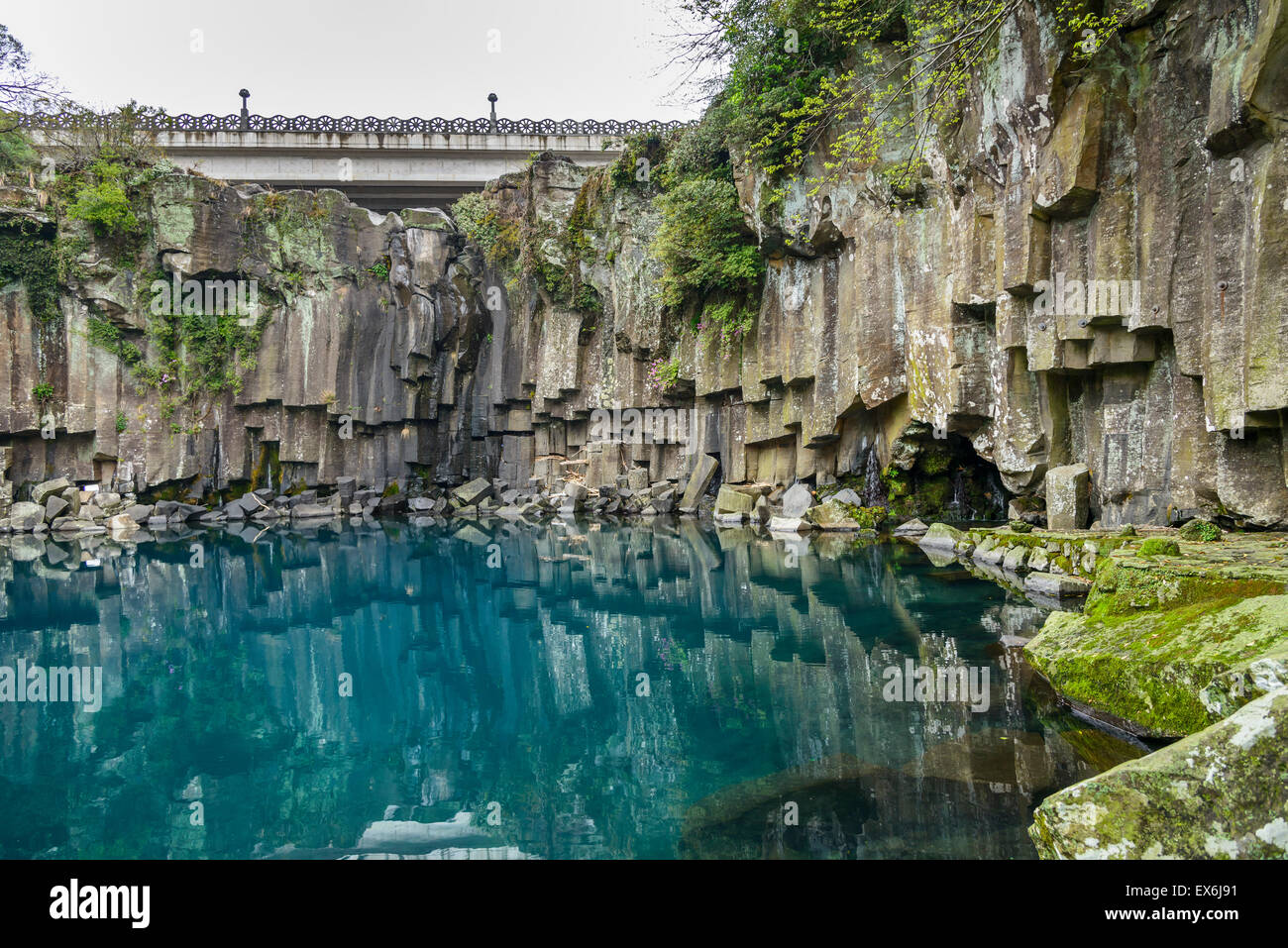 Cheonjeyeon No. 1 cascade. Cheonjeyoen falls (means the pond of God ...