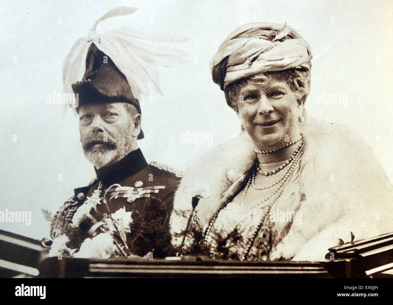 King George V and Queen Mary of Great Britain 1934 Stock Photo, Royalty ...