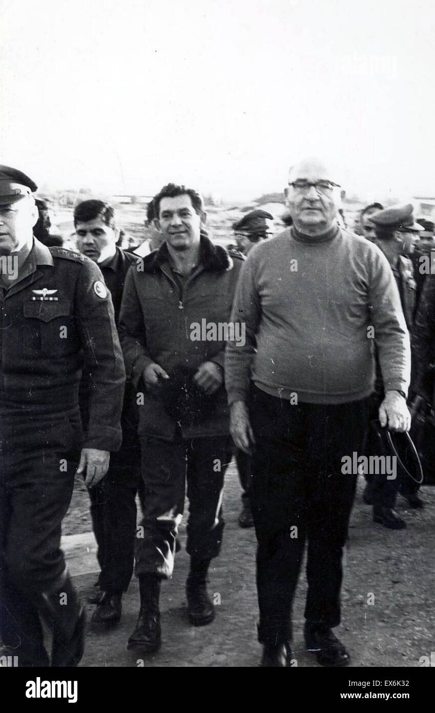 Left to right General Yitzhak Rabin; General David Elazar and Prime ...