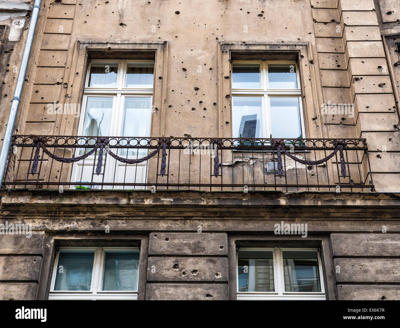 World War Two Bullet Damage on exterior of old building, Mitte, Berlin ...