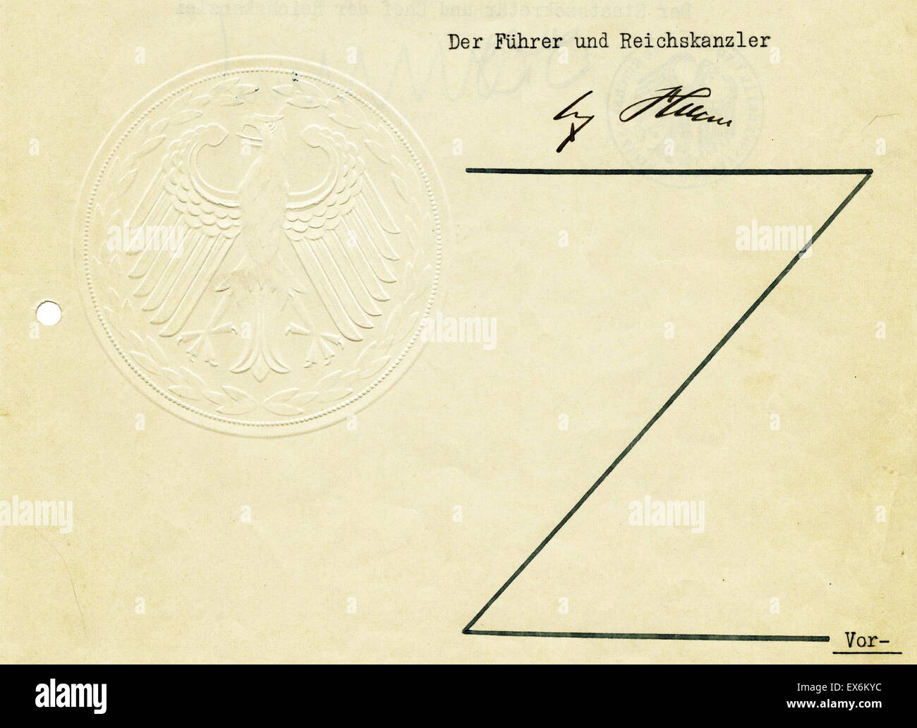 Hitler signature hi-res stock photography and images - Alamy