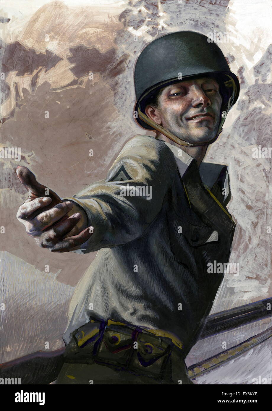 World War Two American propaganda poster US Army 1942 Stock Photo - Alamy