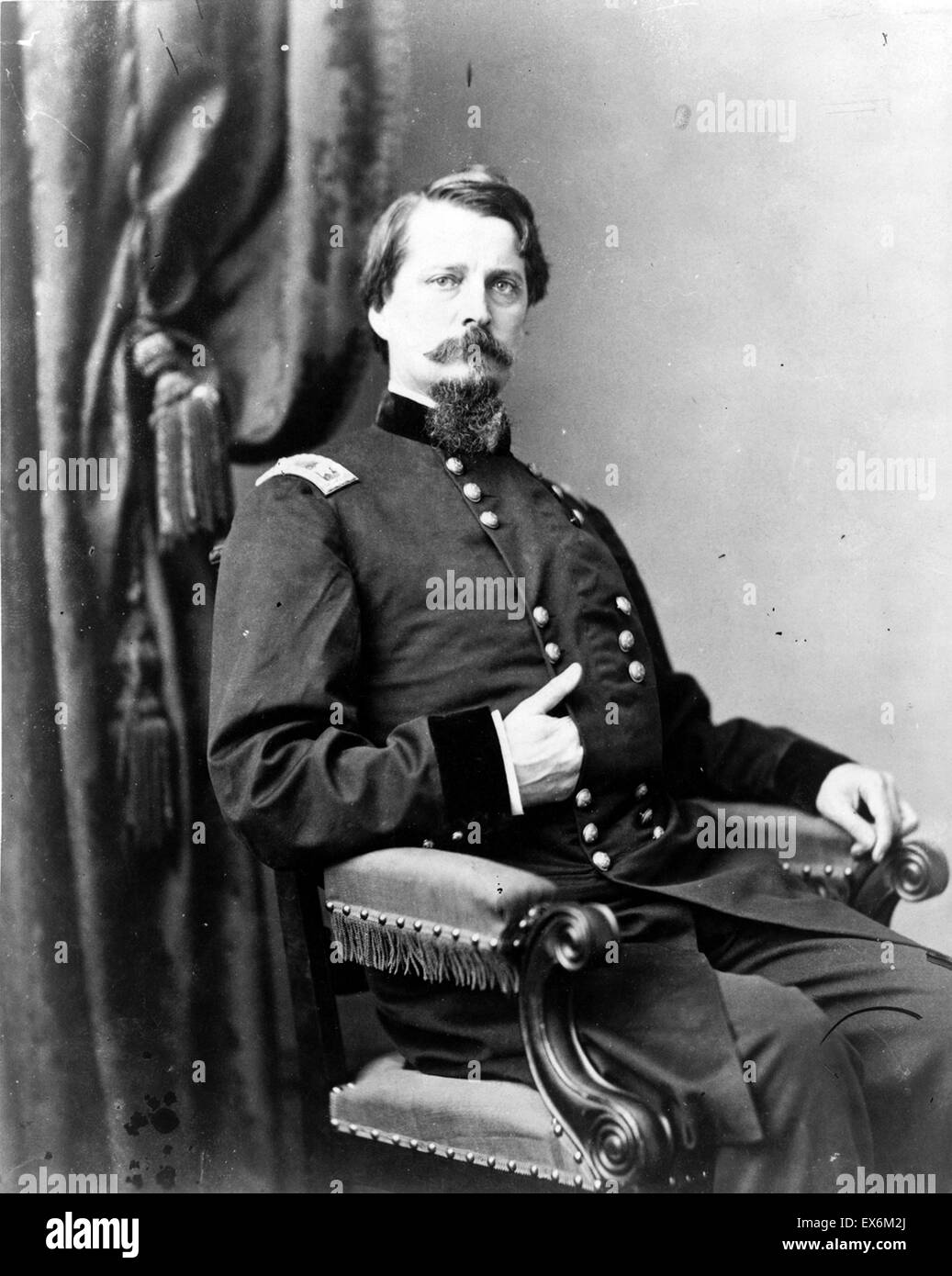 Union Major General Winfield S. Hancock, shown in one of the classic ...