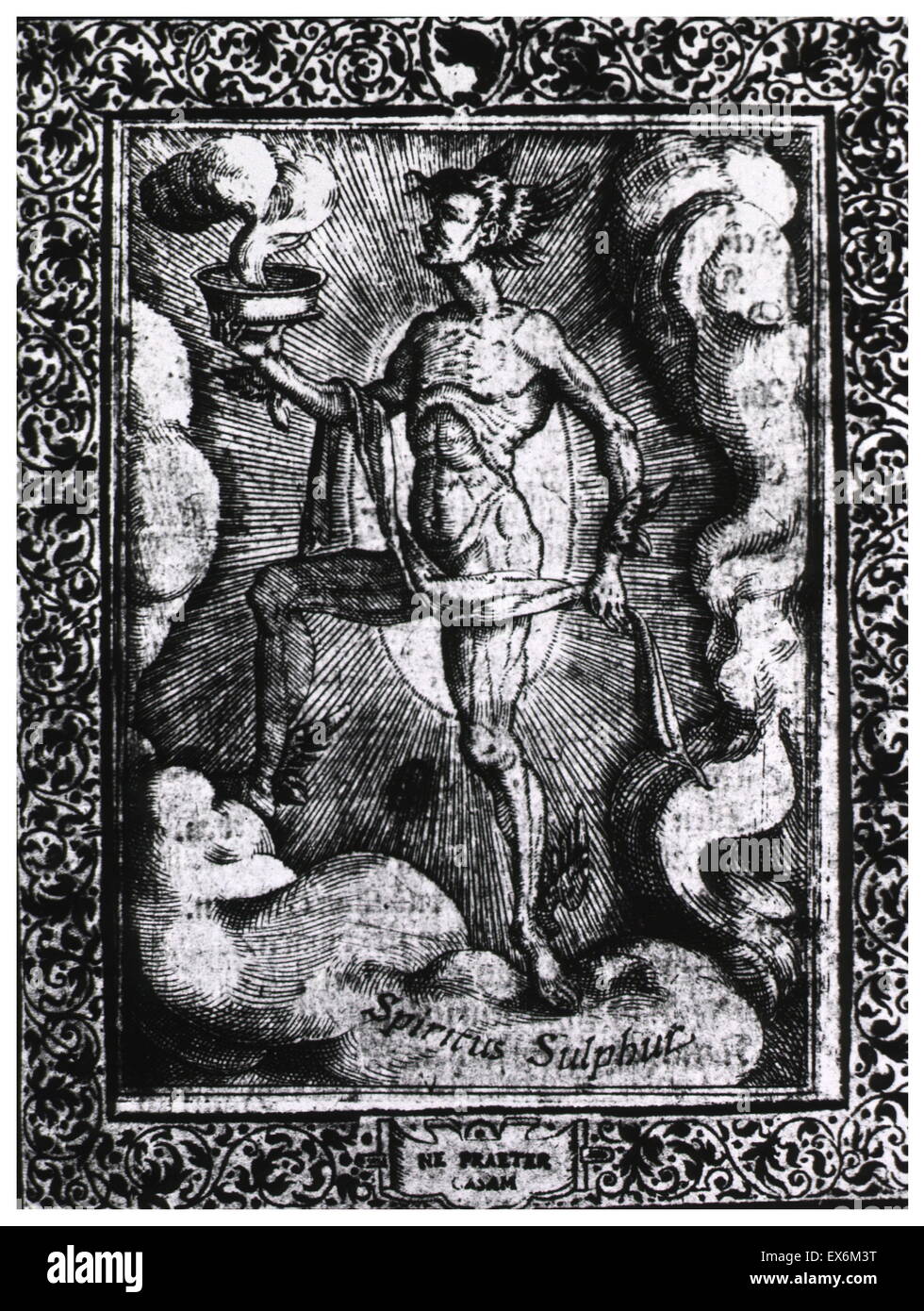 Figure representing 'The Spirit of Sulphur.' Engraving from Leonhard ...