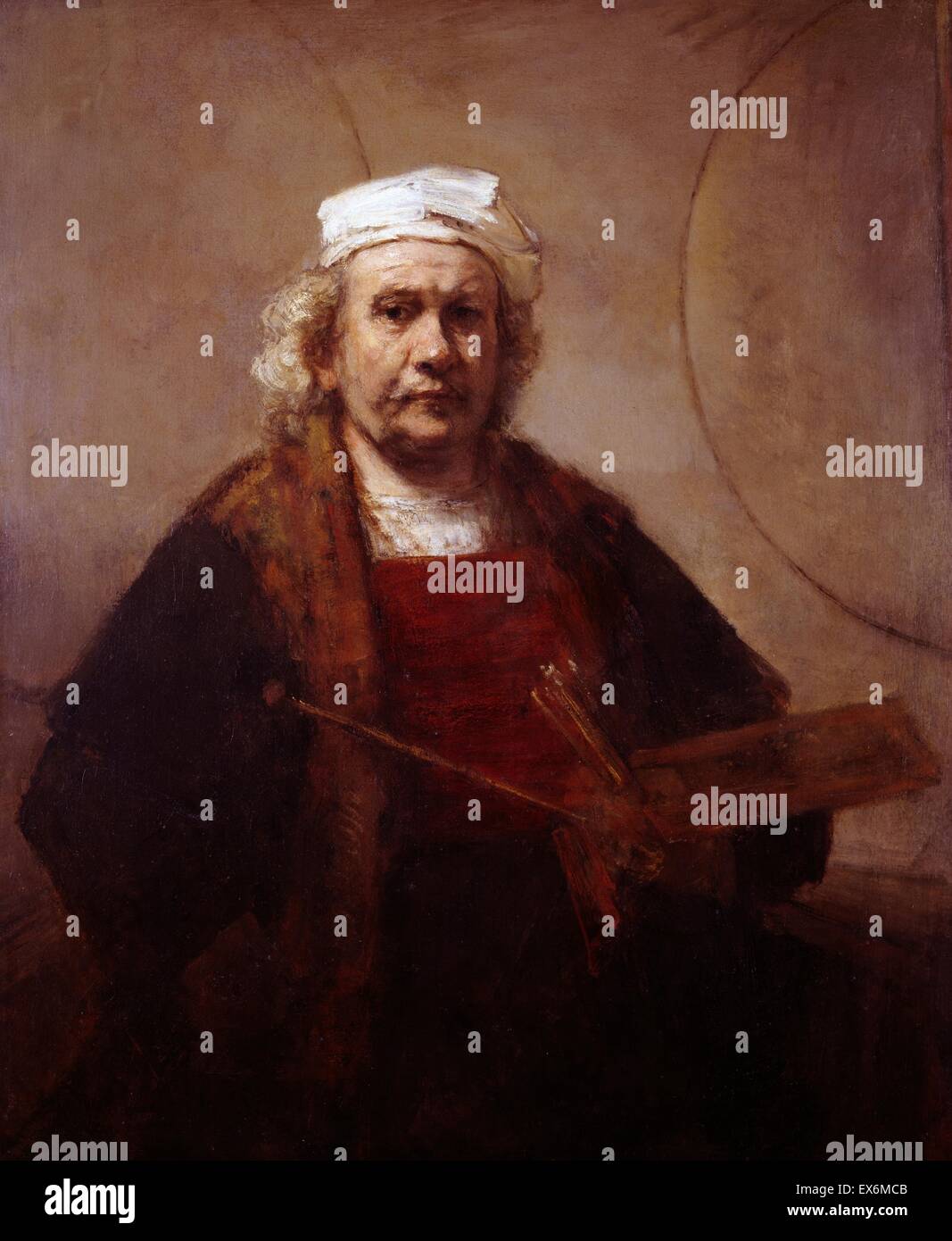 Rembrandt Harmenszoon van Rijn's painting titled 'Self-Portrait with ...