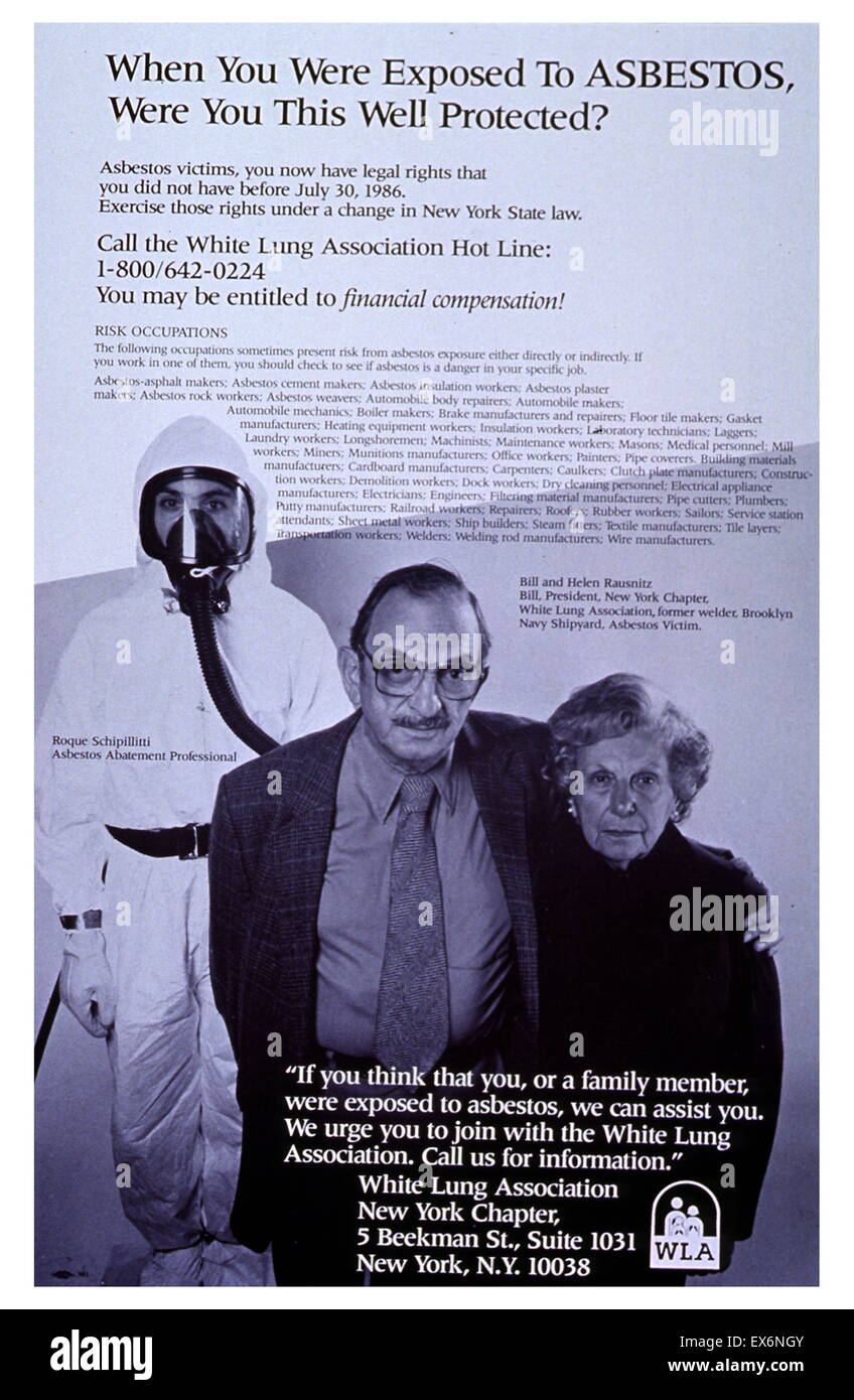 When You Were Exposed to Asbestos? 1986 American Public health poster ...