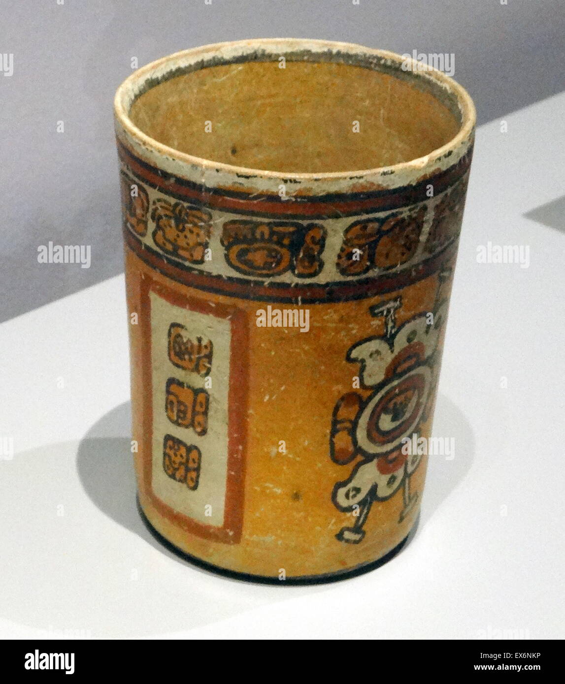 Polychrome vase decorated with flowers. The white flowers that adorn ...
