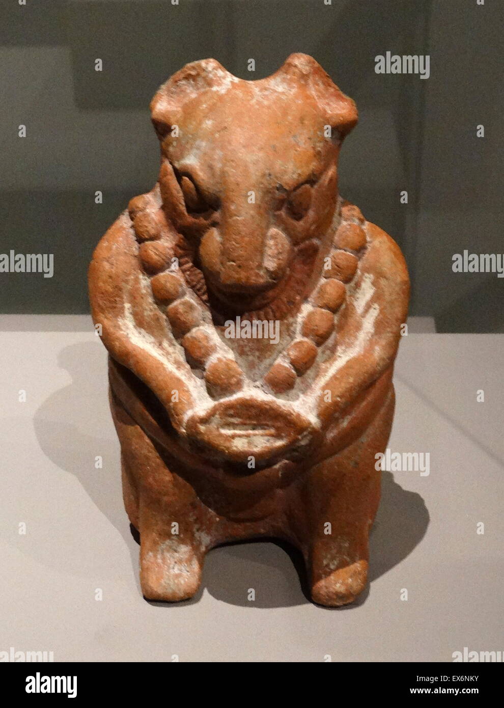 Anthrozoomorphic figurine. This figure is an anthropomorphized rodent ...