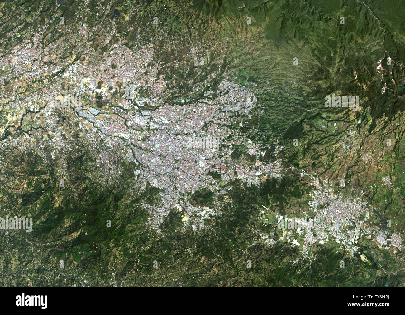 Colour satellite image san jose costa rica image hi-res stock ...