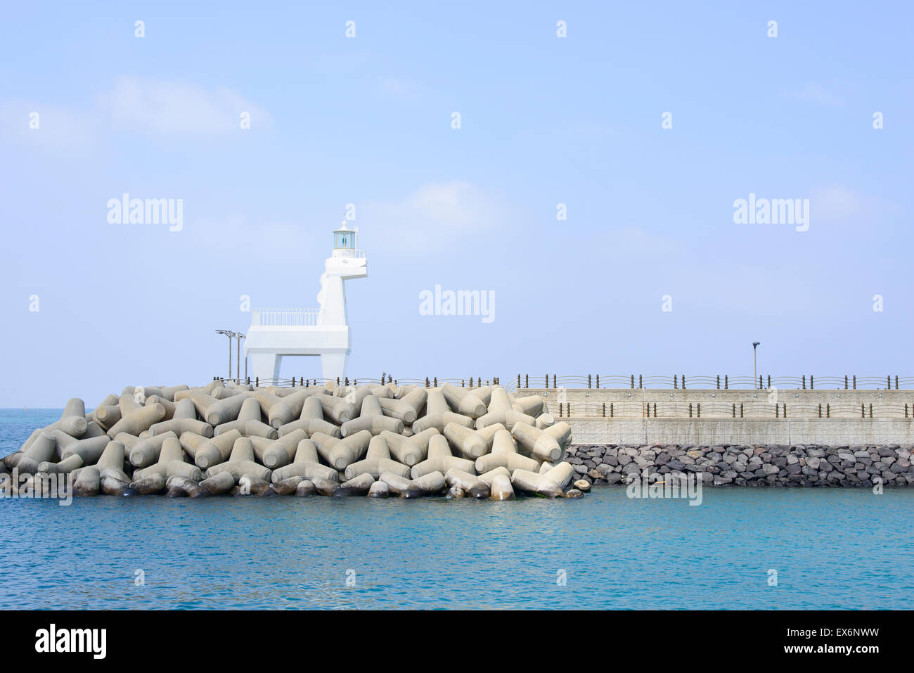 Red lighthouse sea jeju island hi-res stock photography and images - Alamy