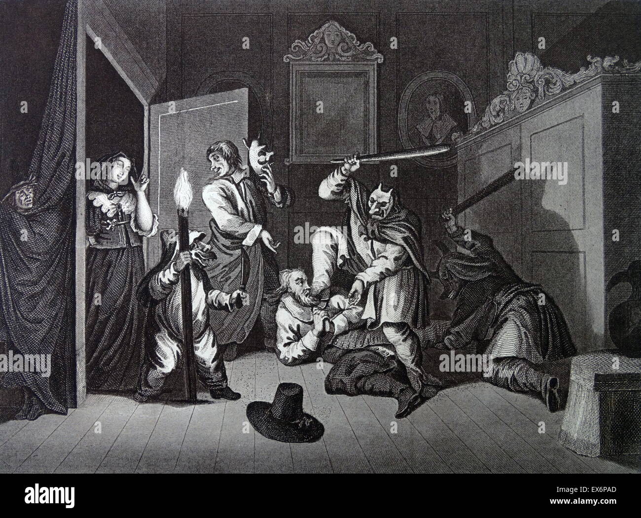 Engraving by British artist & engraver, William Hogarth 1697–1764 ...