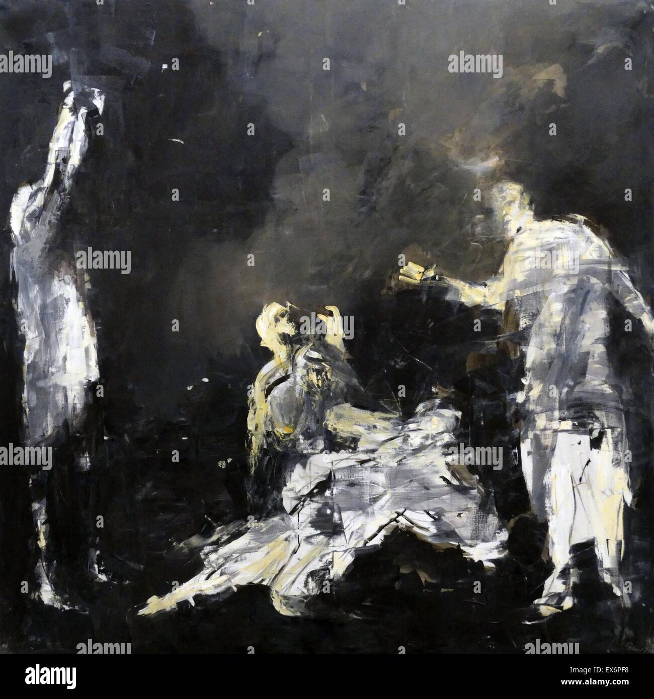 Painting titled 'The Imprecation' by Miklos Bokor (1927-) French ...