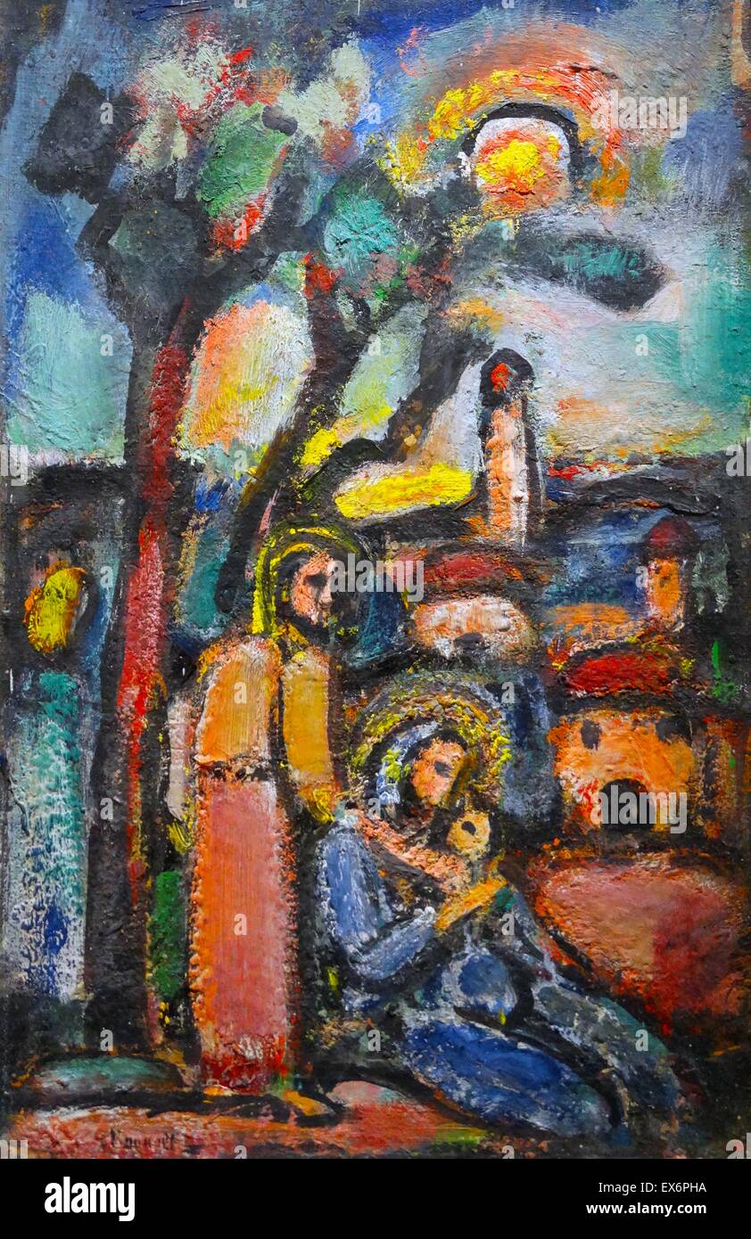 Painting titled 'The Flight into Egypt' by Georges Rouault (1871-1958 ...