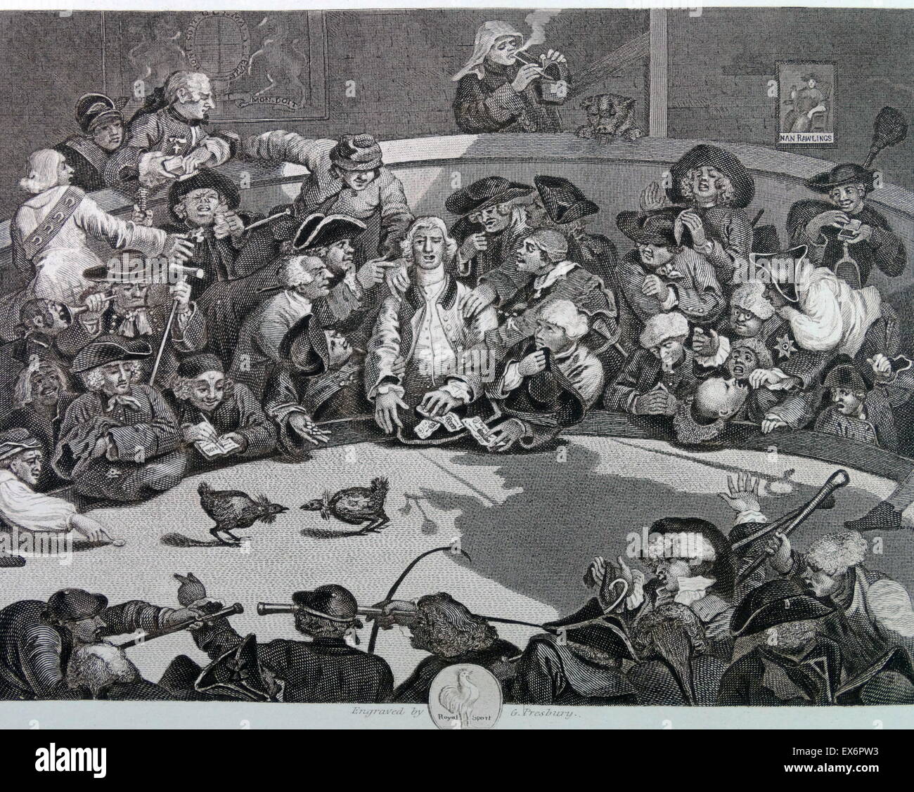 Engraving by British artist & engraver, William Hogarth 1697–1764: The ...