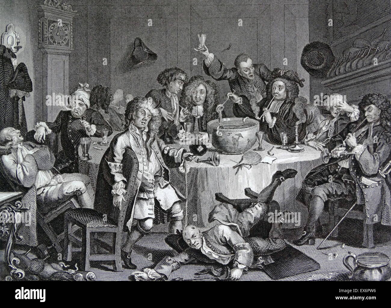 Engraving by British artist & engraver, William Hogarth 1697–1764: 'A ...