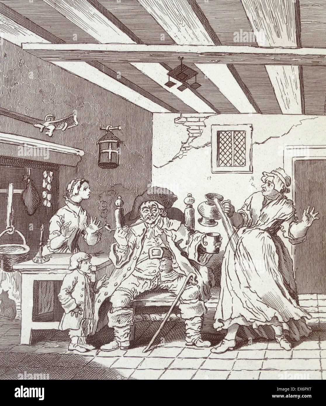 Engraving by British artist & engraver, William Hogarth 1697–1764: The ...