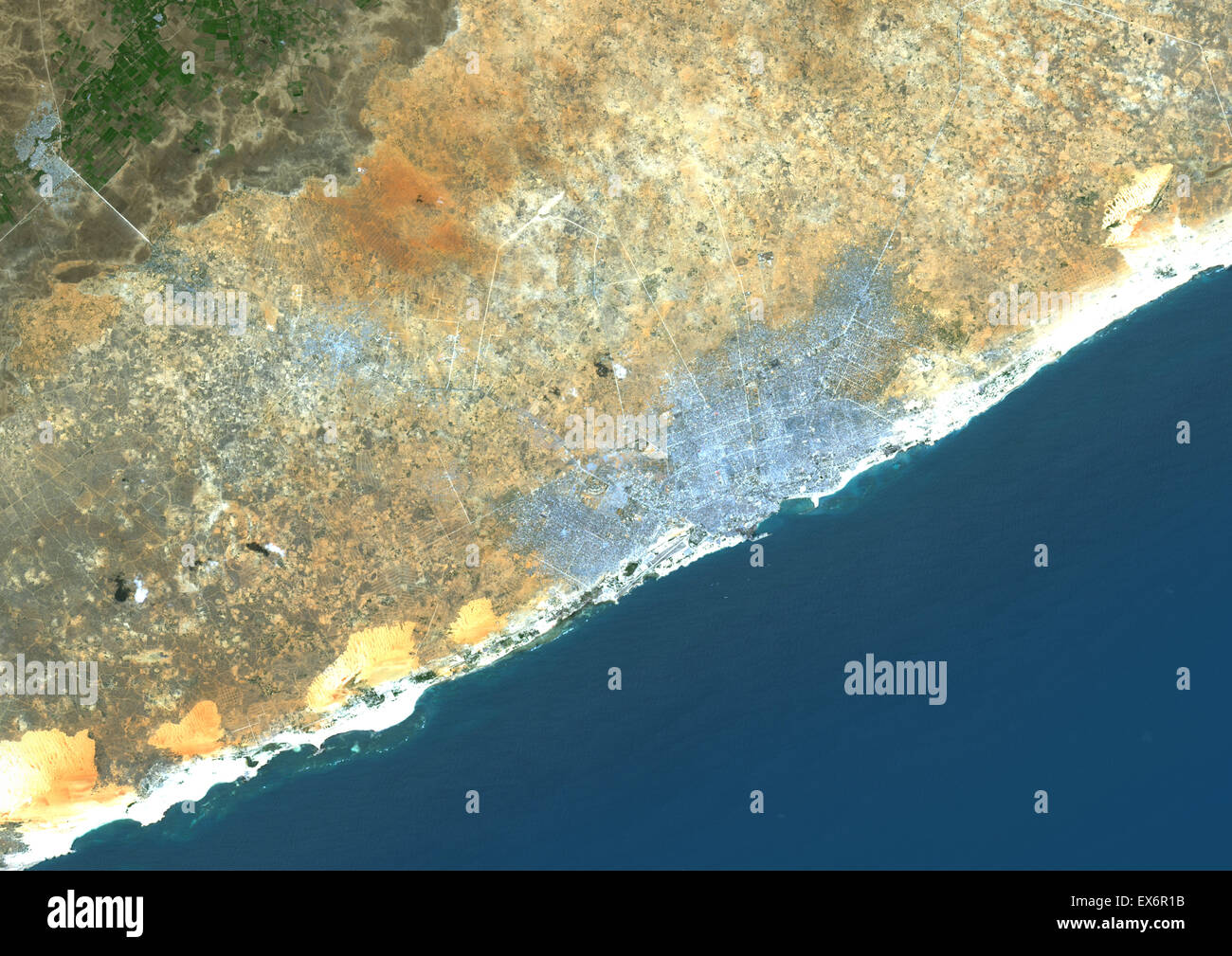 Colour satellite image mogadishu somalia image hi-res stock photography ...