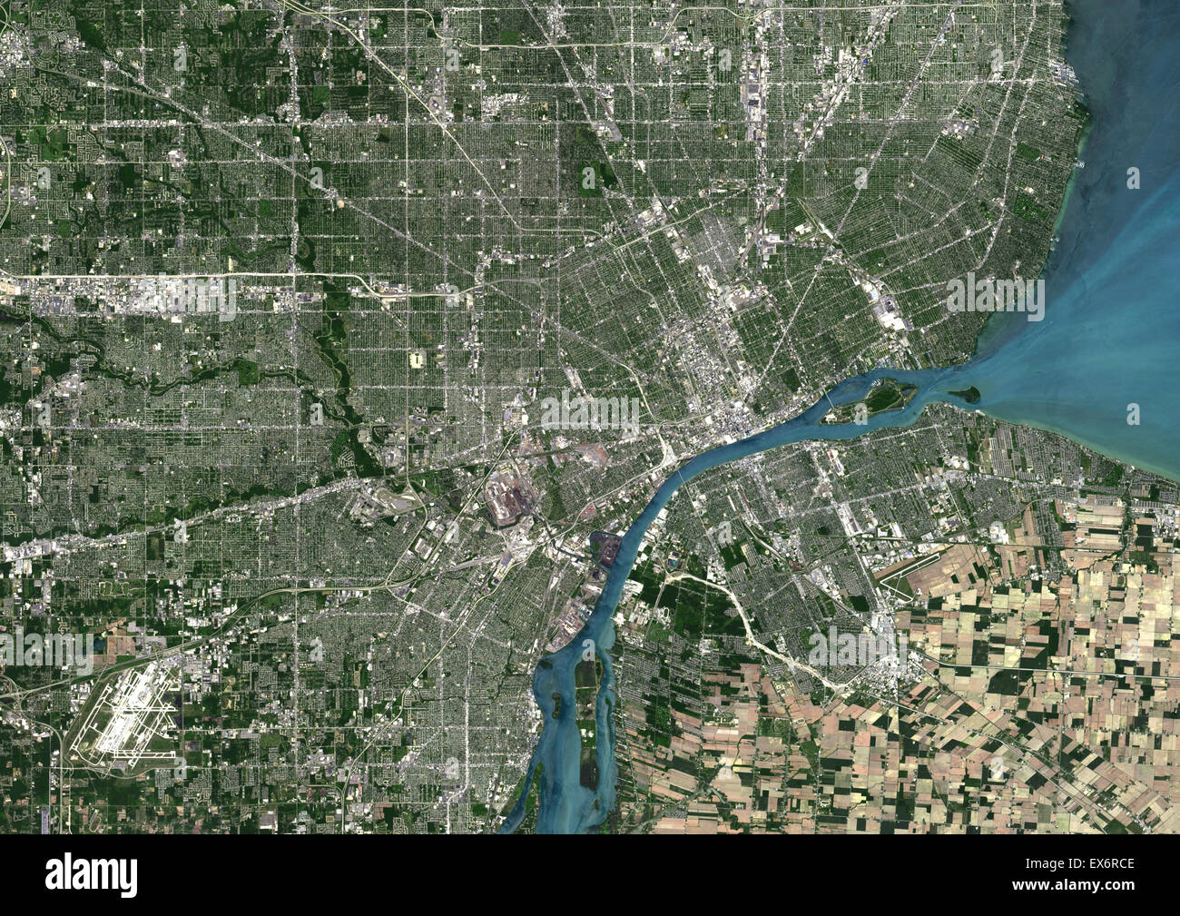 Detroit Aerial View High Resolution Stock Photography and Images - Alamy