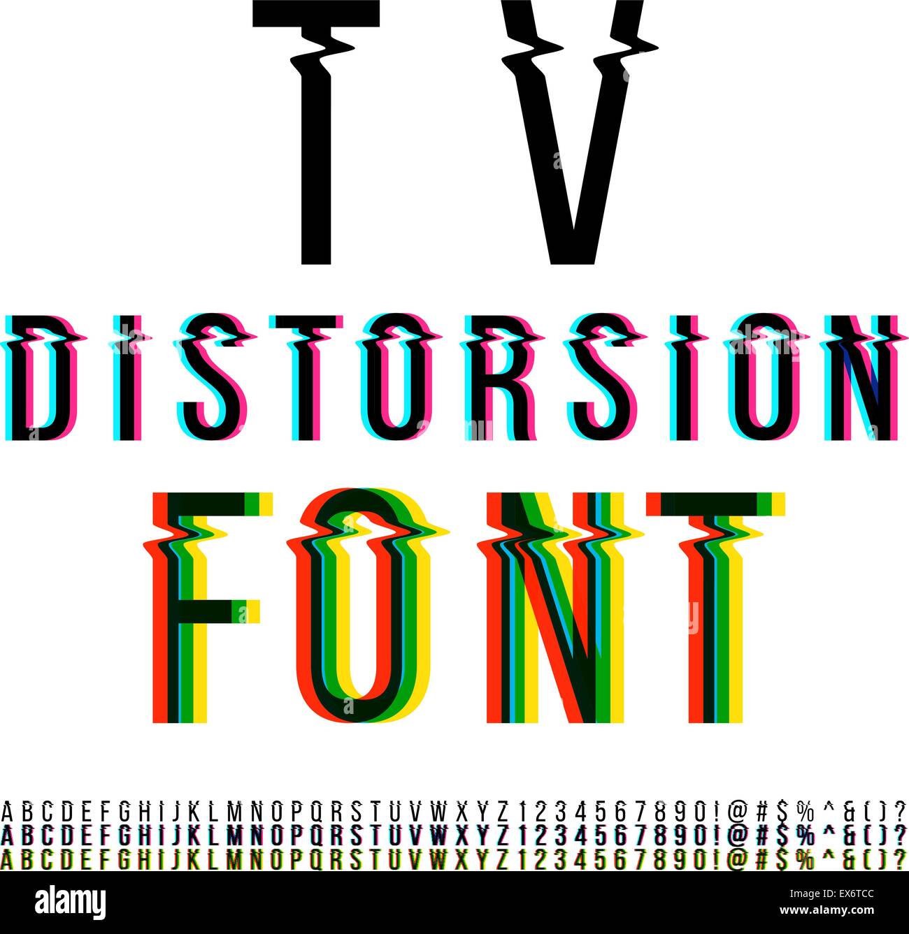 Distorted alphabet hi-res stock photography and images - Alamy
