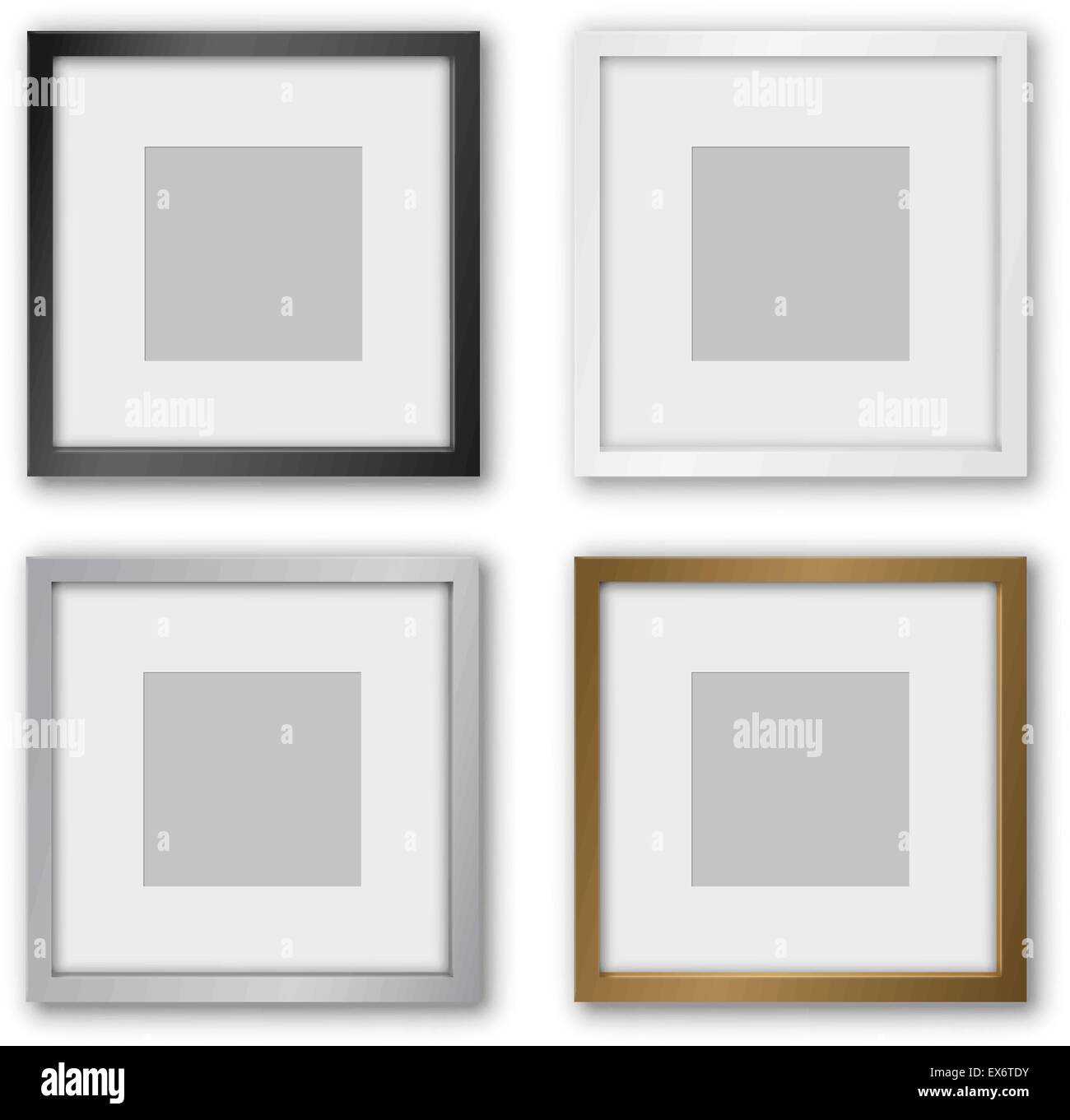 Picture frame gold square Cut Out Stock Images & Pictures - Alamy