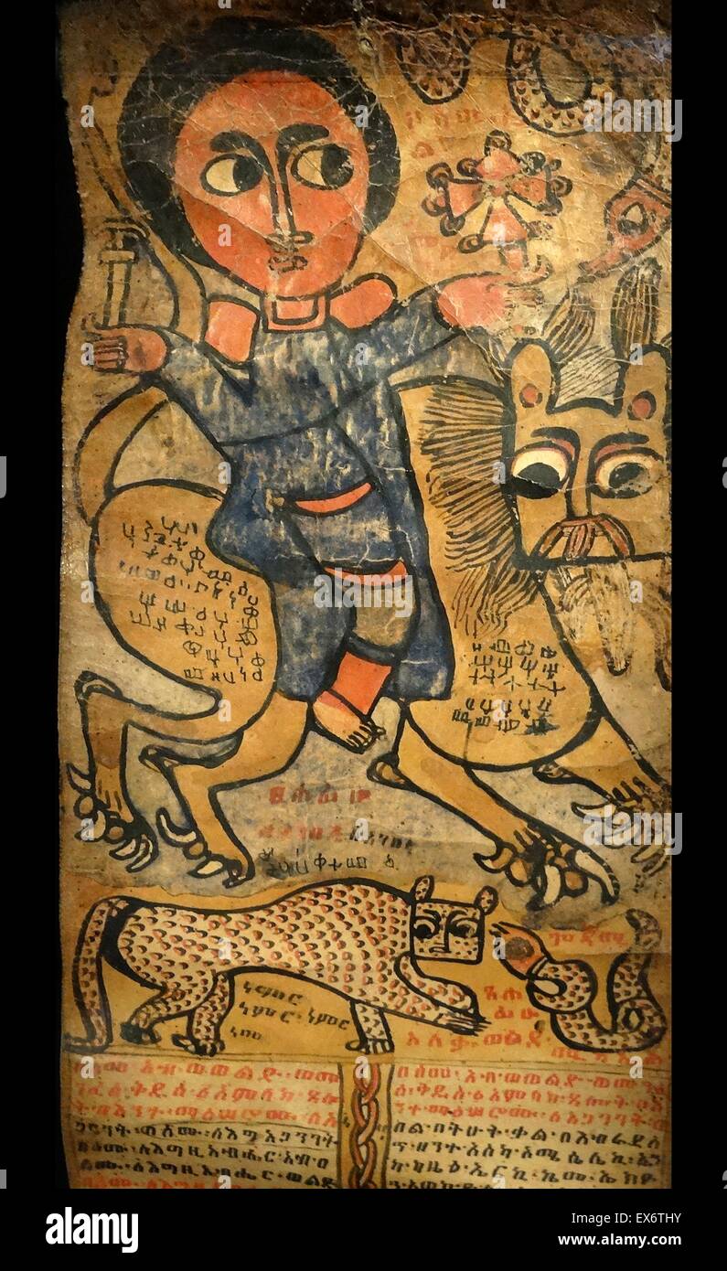 Samuel on a lion. Saint Samuel led a hermit life in the desert of ...