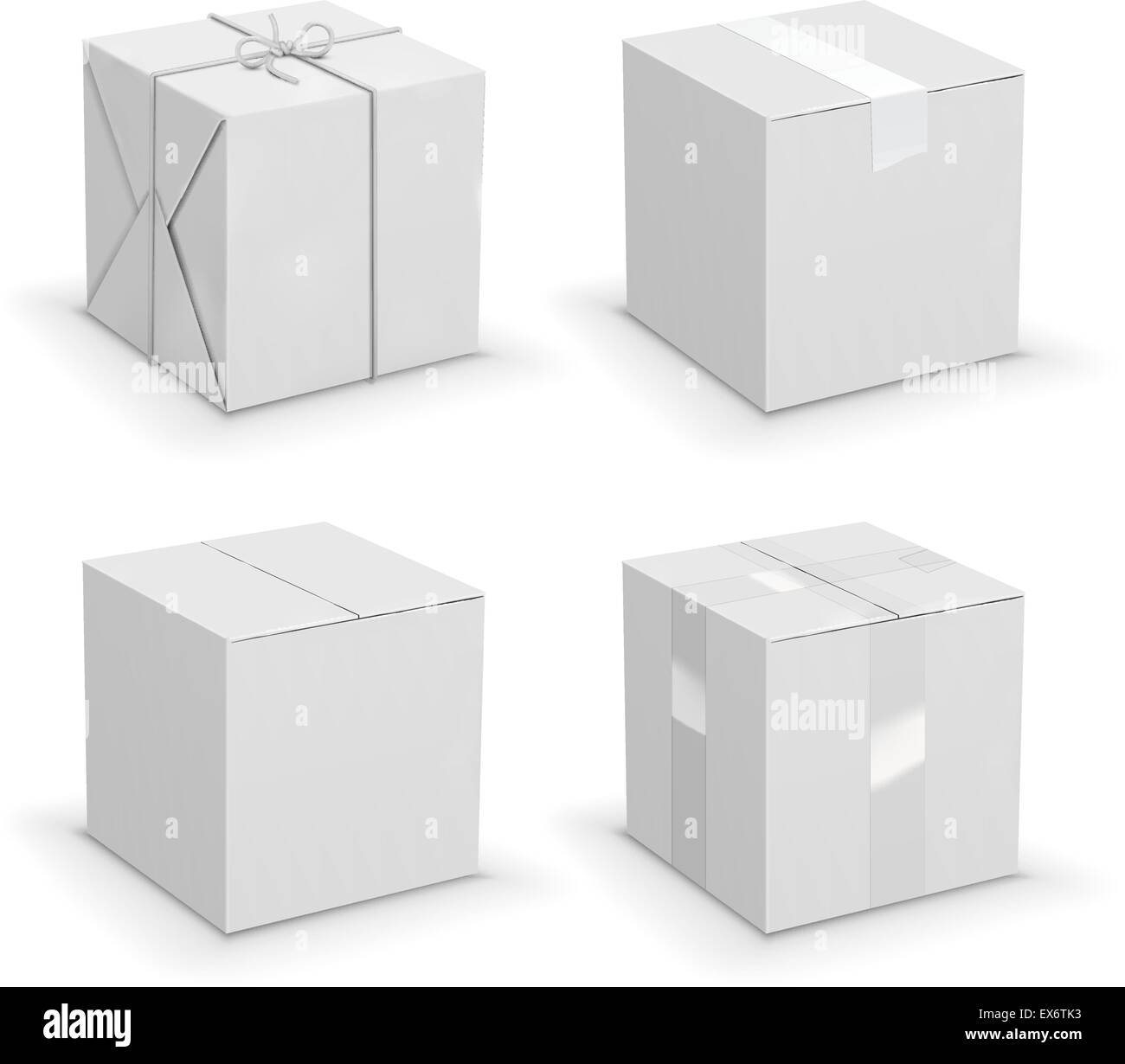 Cardboard box boxes Black and White Stock Photos & Images - Alamy